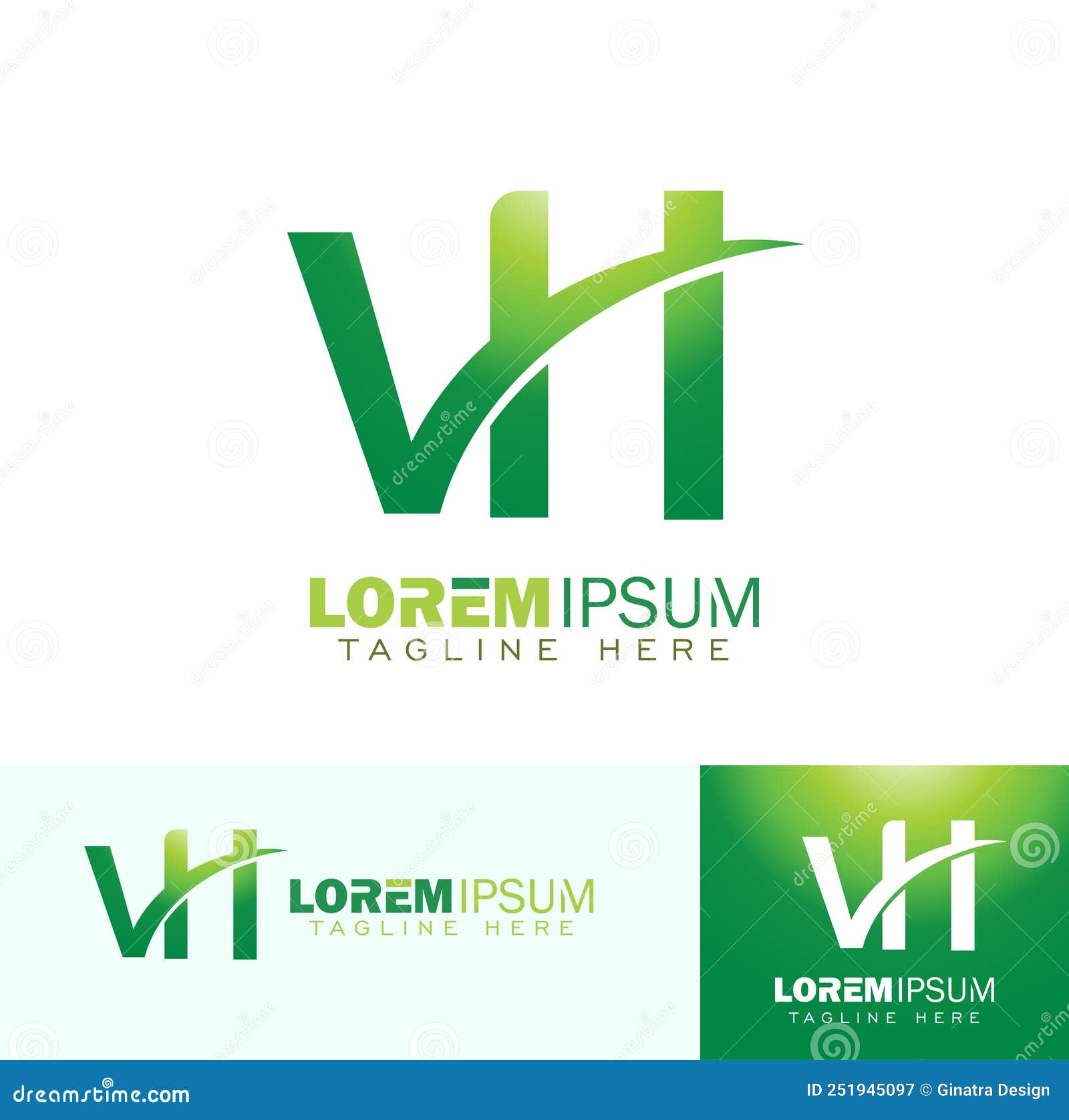 VH Monogram Initial Logo Sign Stock Vector - Illustration of concept ...