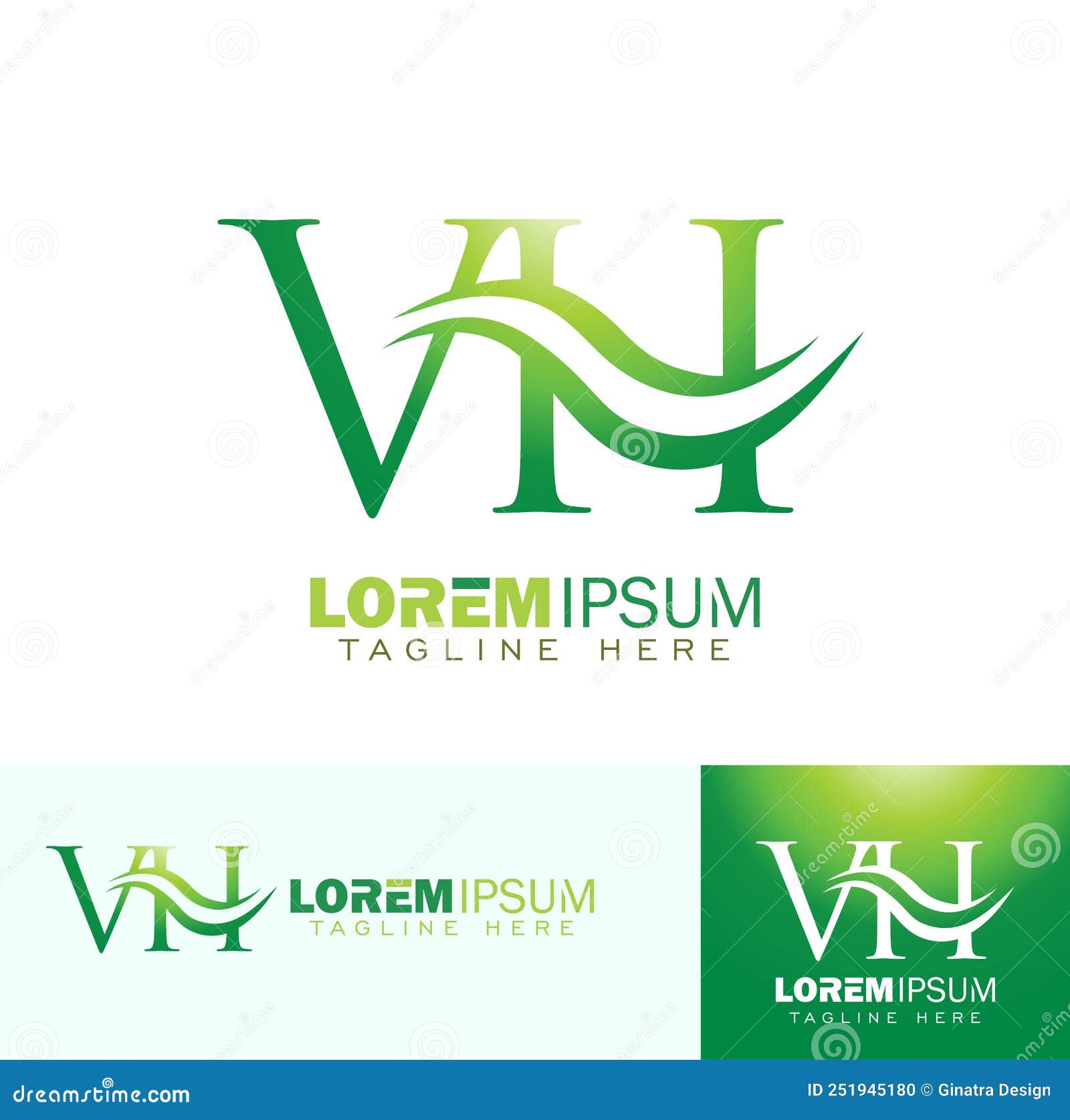 VH Monogram Initial Logo Sign Stock Vector - Illustration of letter ...