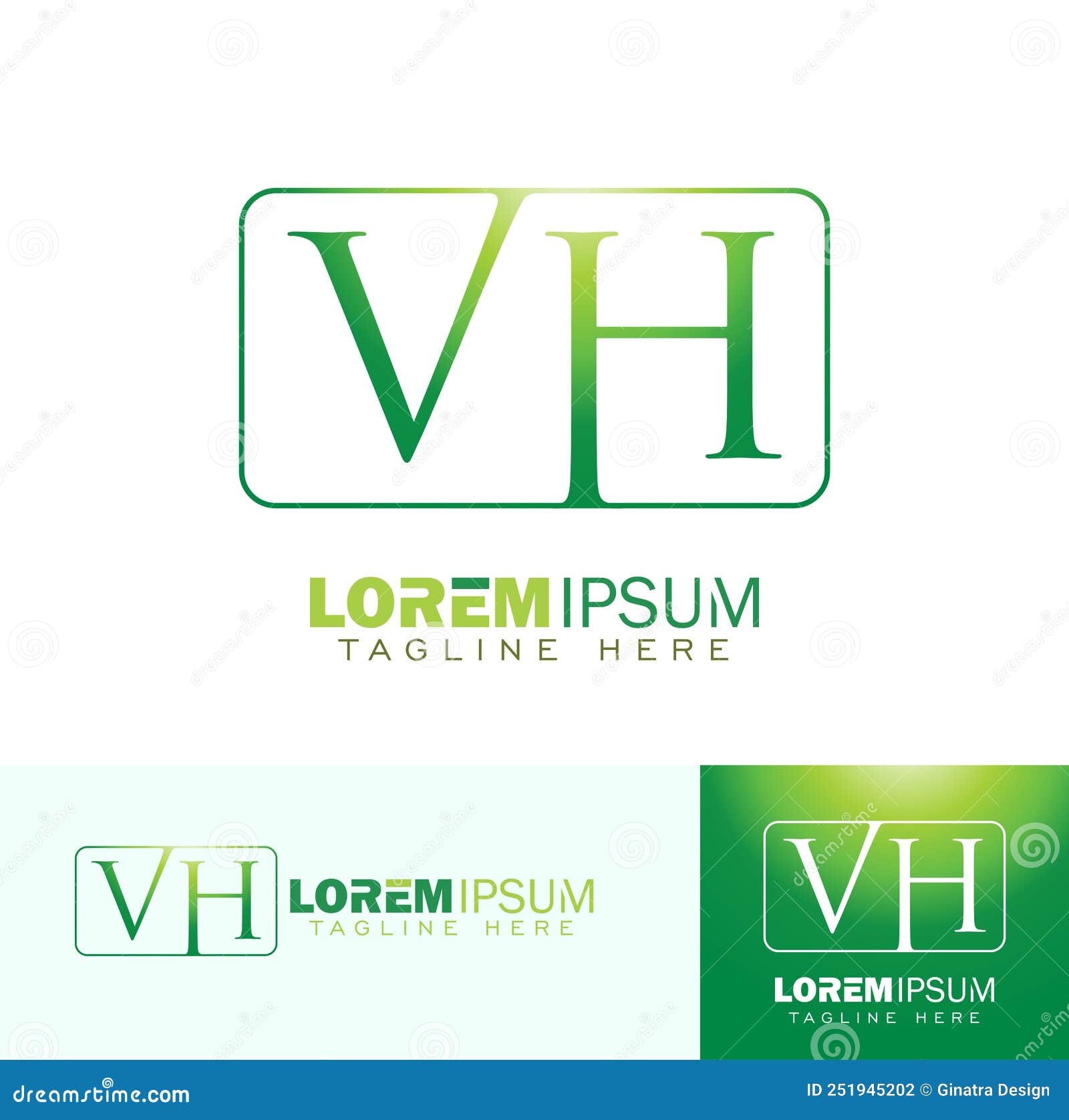 VH Monogram Initial Logo Sign Stock Vector - Illustration of brand ...
