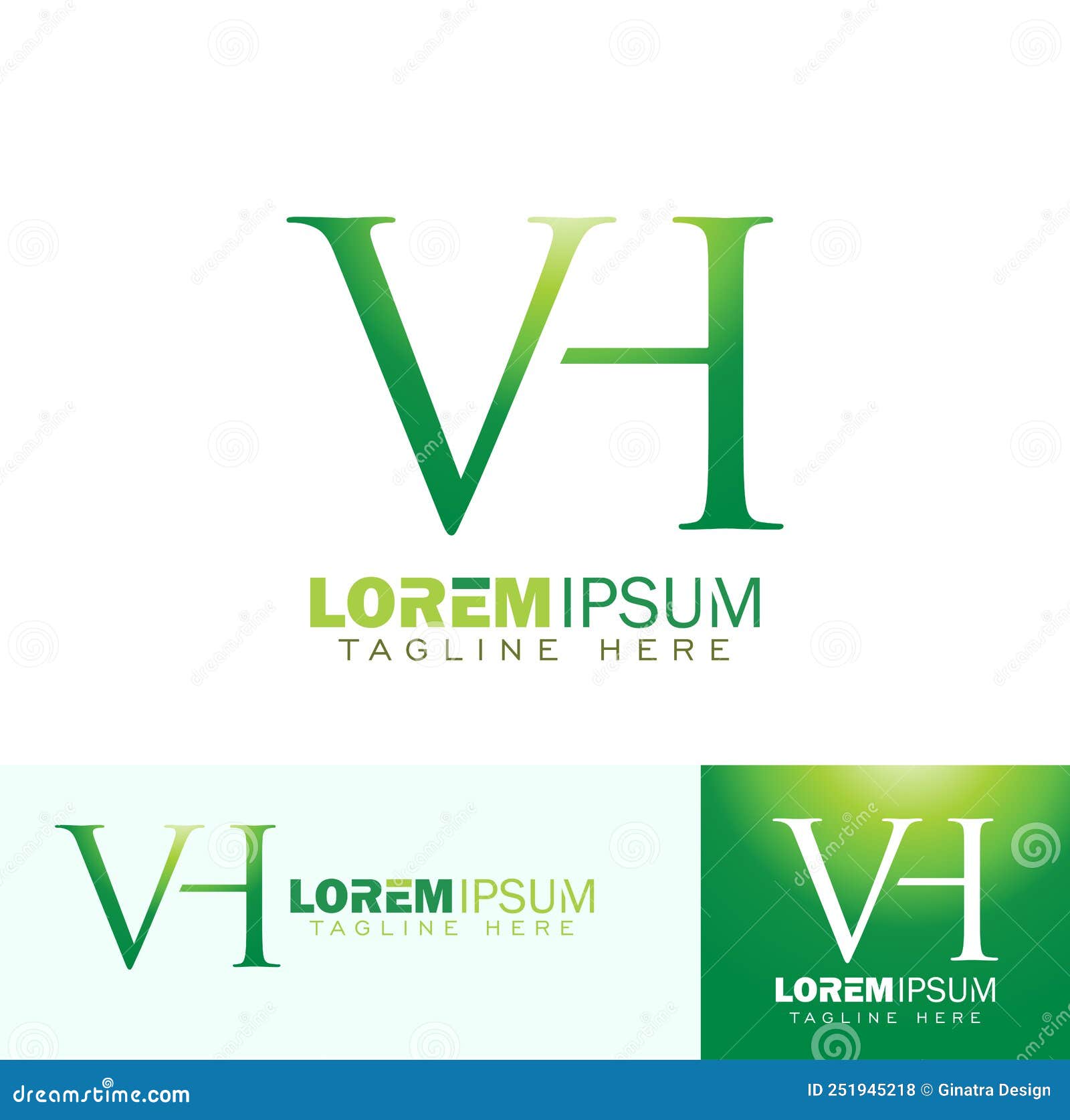 VH Monogram Initial Logo Sign Stock Vector - Illustration of identity ...