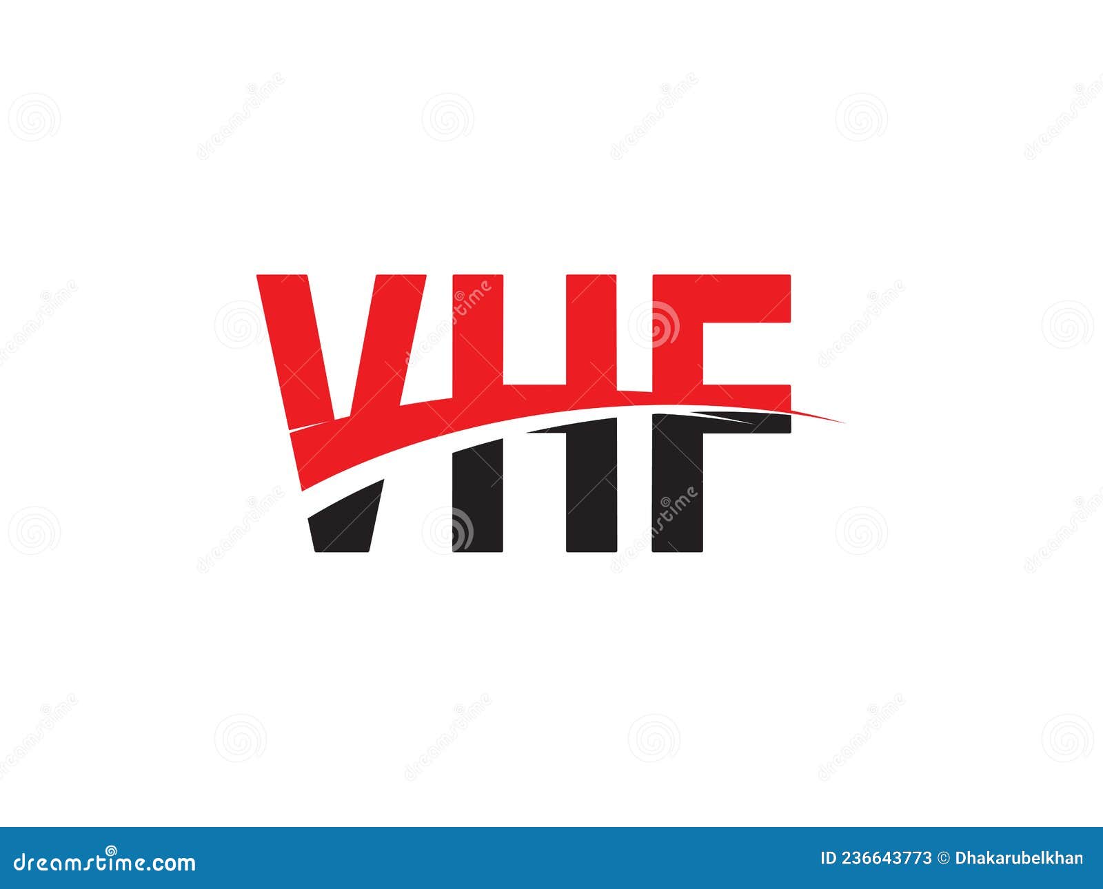 VHF Letter Initial Logo Design Vector Illustration Stock Vector ...