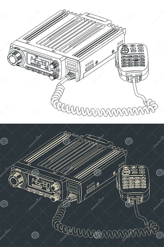 VHF and UHF transceiver stock vector. Illustration of broadcast - 250367536