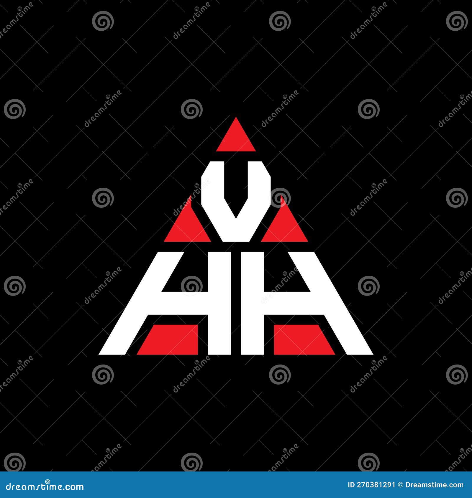 VHH Triangle Letter Logo Design with Triangle Shape. VHH Triangle Logo ...