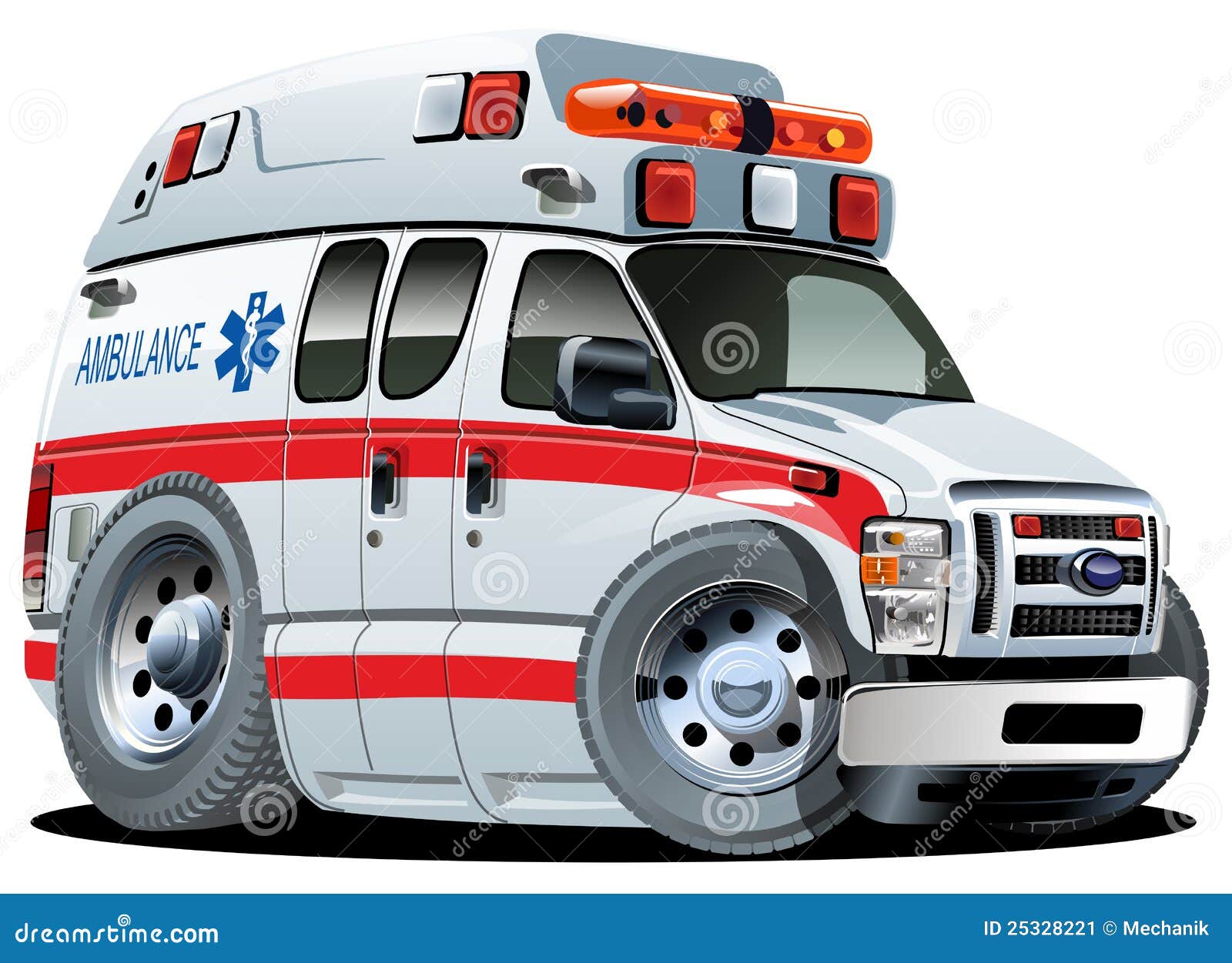 Véhicule D'ambulance De Dessin Animé De Vecteur Image stock - Image ...