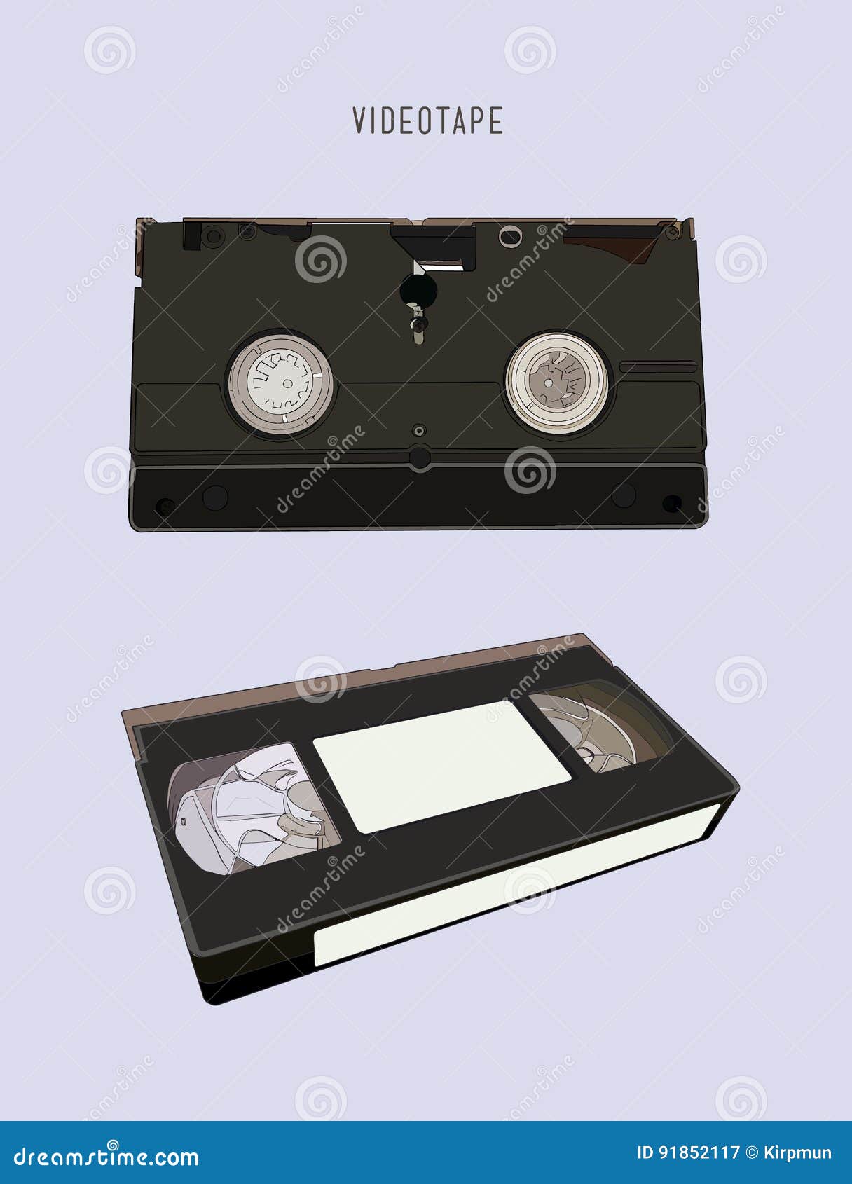 VHS Cassette Vector Illustration. Stock Vector - Illustration of ...