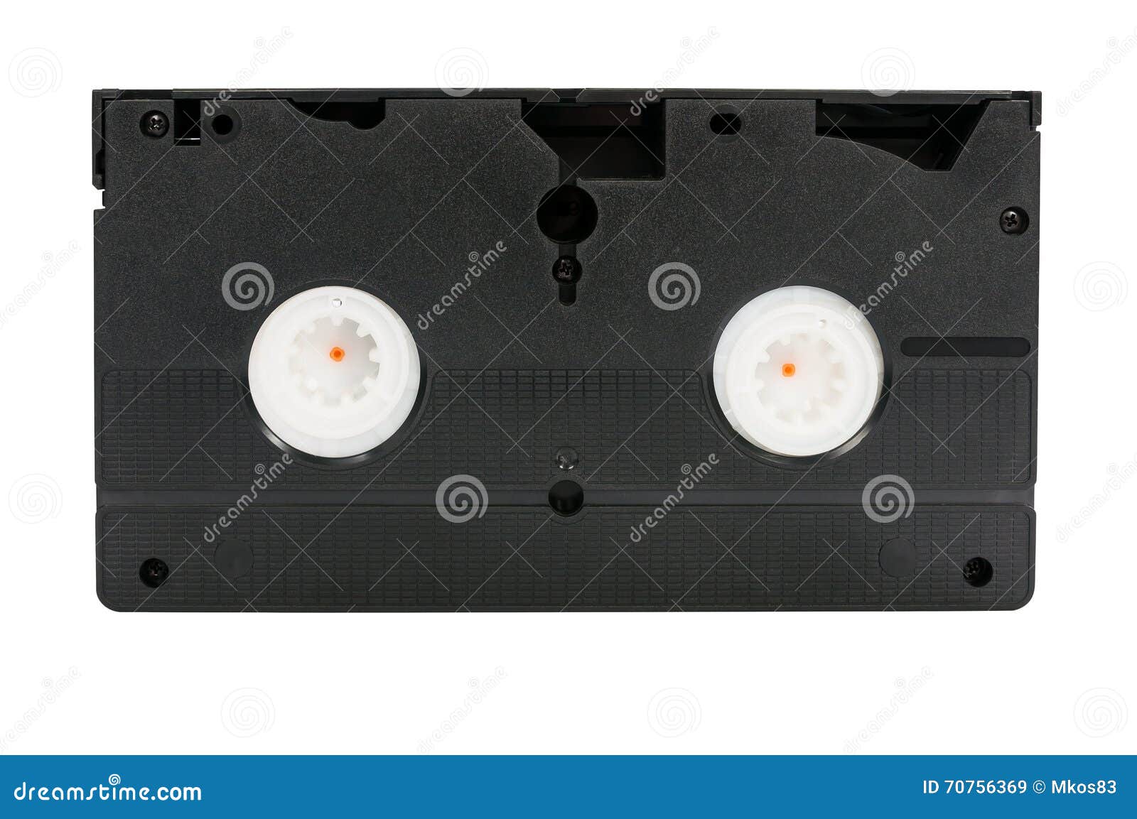 VHS Cassette on White Background Stock Image - Image of clipping ...