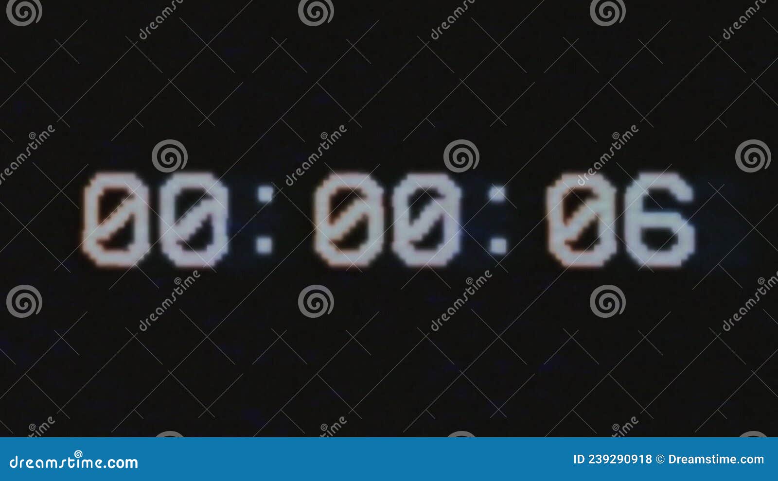 VHS Effect on Old Black Screen with Timecode. VHS Effect, Noise and ...