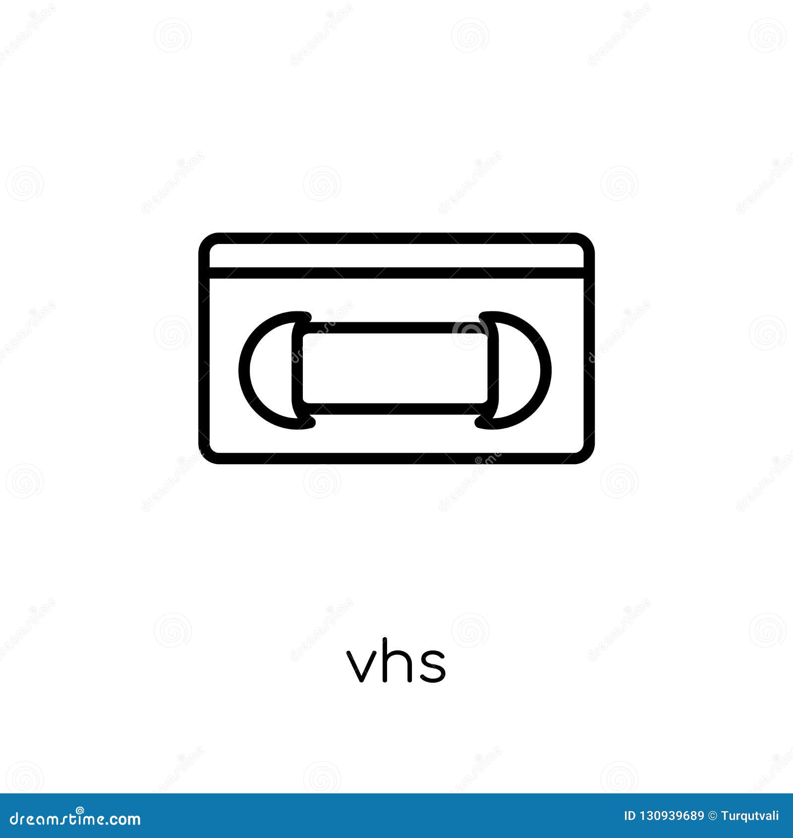 Vhs Icon. Trendy Modern Flat Linear Vector Vhs Icon on White Background ...