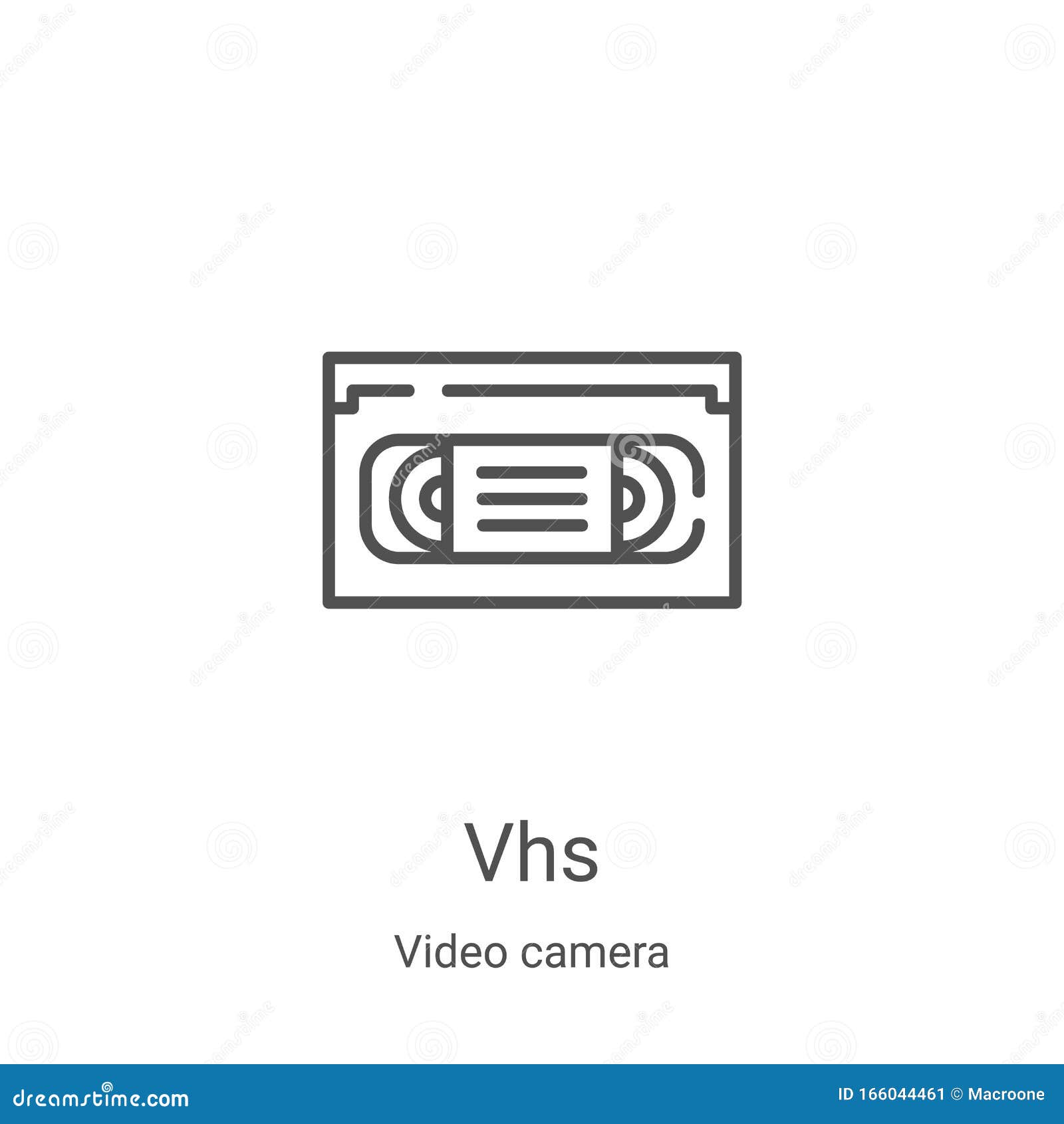 Vhs Icon Vector From Video Camera Collection. Thin Line Vhs Outline ...