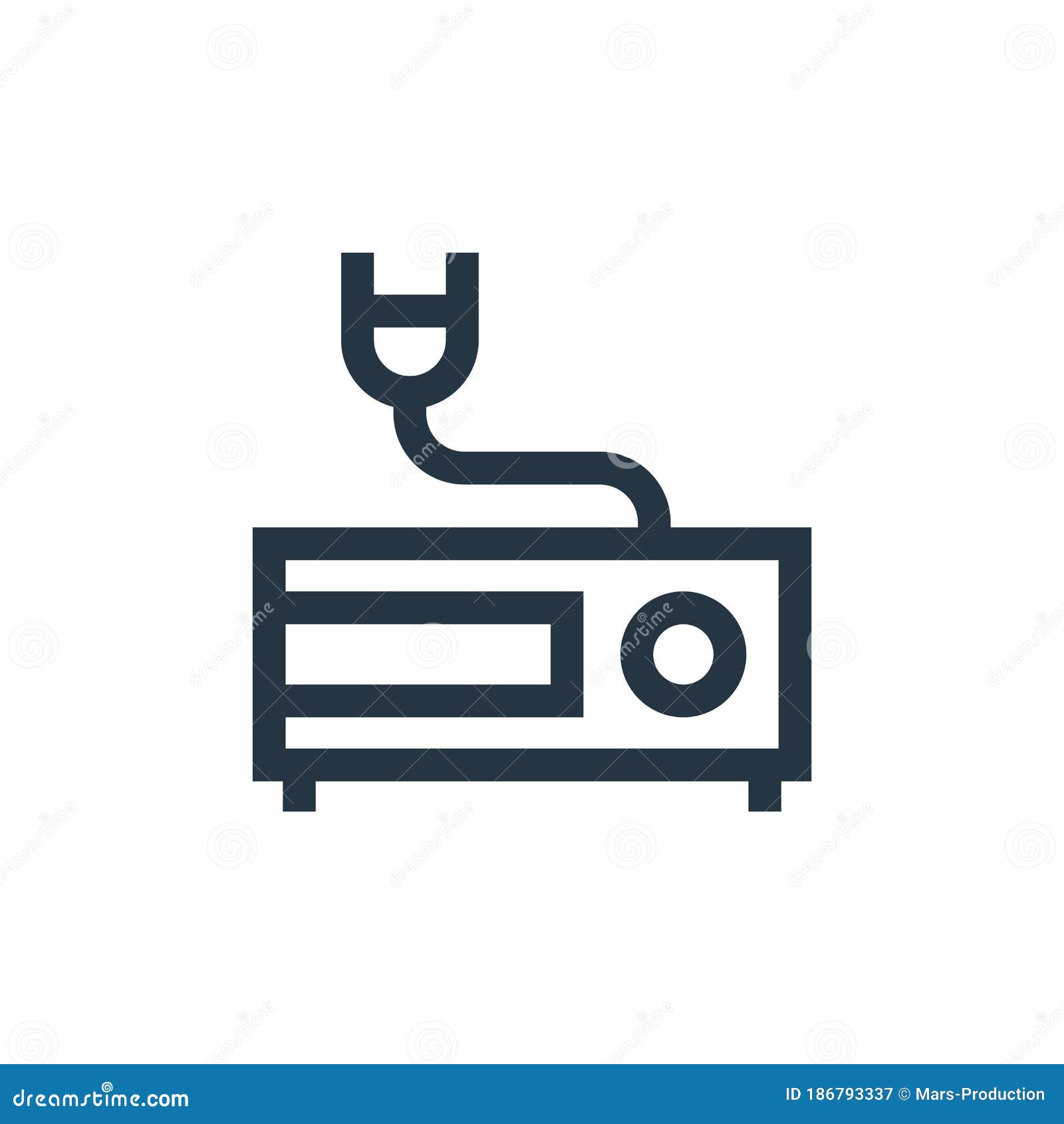 Vhs Player Vector Icon. Vhs Player Editable Stroke. Vhs Player Linear ...