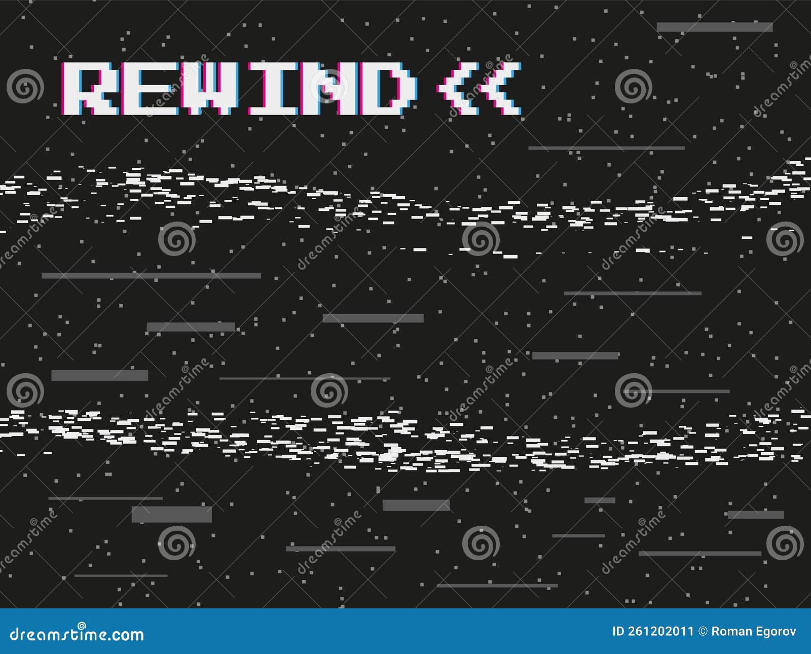 Rewind Glitch Background. Retro VHS Template For Design. Glitched Lines ... Rewind Glitch Background. Retro VHS Template For Design. Glitched Lines ...
