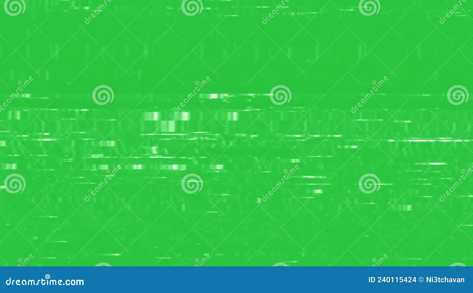 VHS Static Overlay Green Screen. TV Signal Glitch Error and Pixel ...