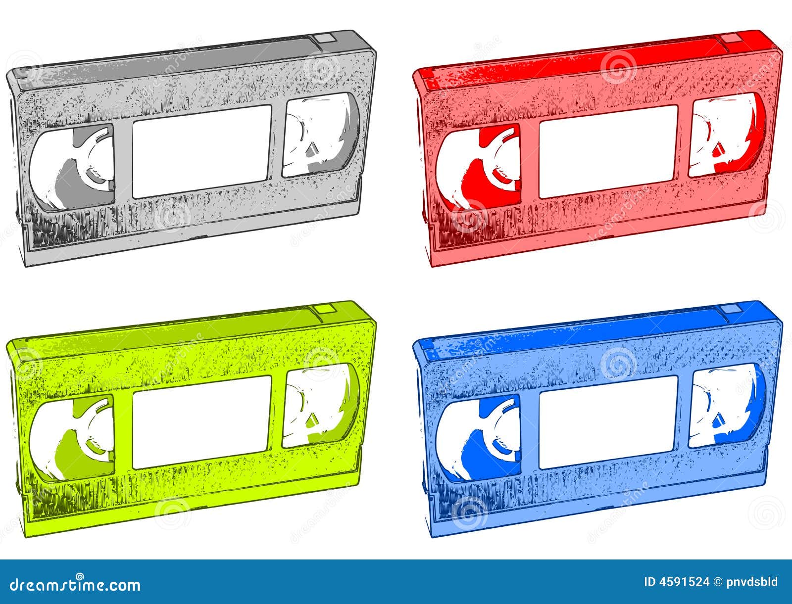 VHS Tape Clipart stock illustration. Illustration of magnetic - 4591524