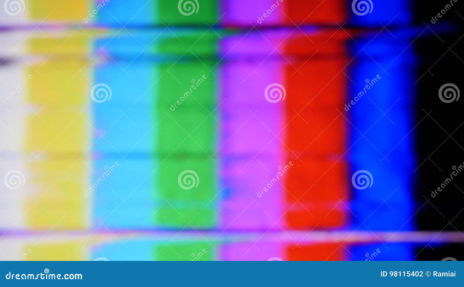 VHS Tape Color Bars Test Pattern Damage. Stock Footage - Video of ...