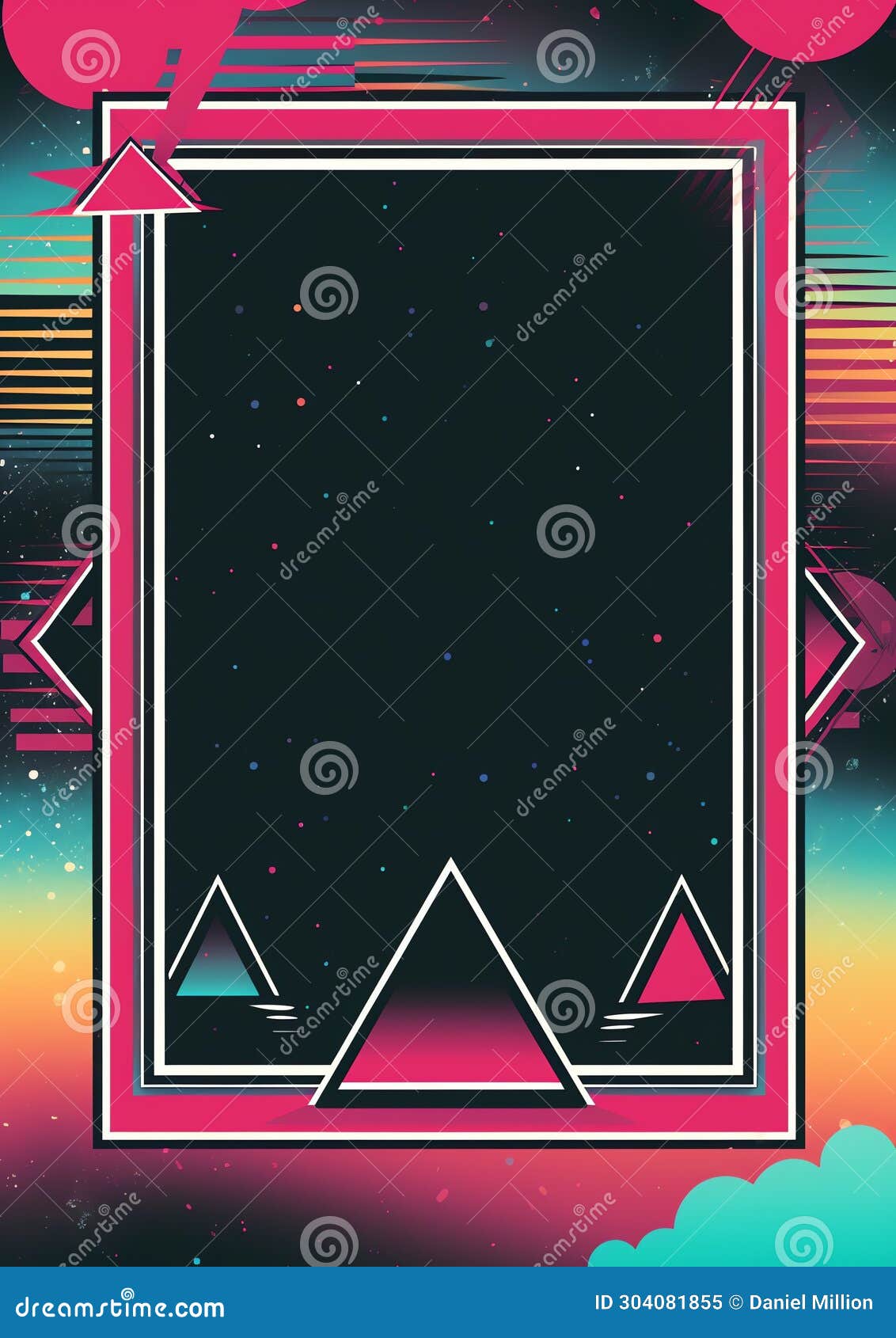 VHS Tape Style Frame 80s Retro Nostalgic Stock Illustration ...