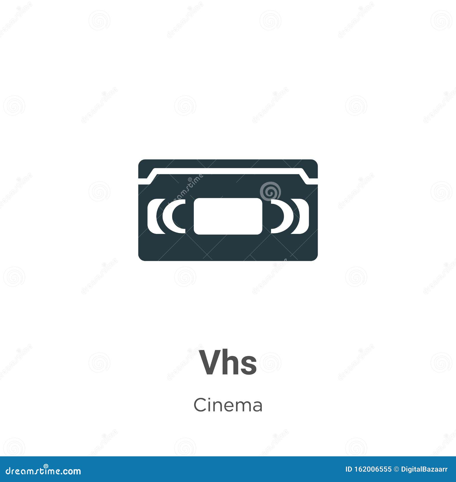 Vhs Vector Icon on White Background. Flat Vector Vhs Icon Symbol Sign ...