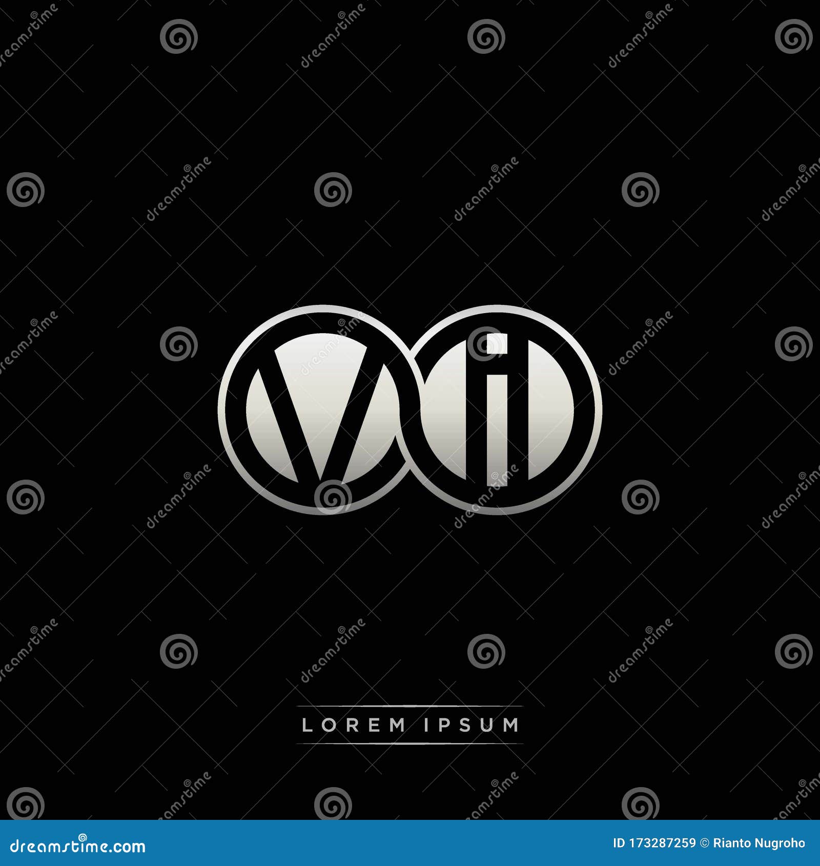 VI Initial Letter Linked Circle Capital Monogram Logo Modern Template ...