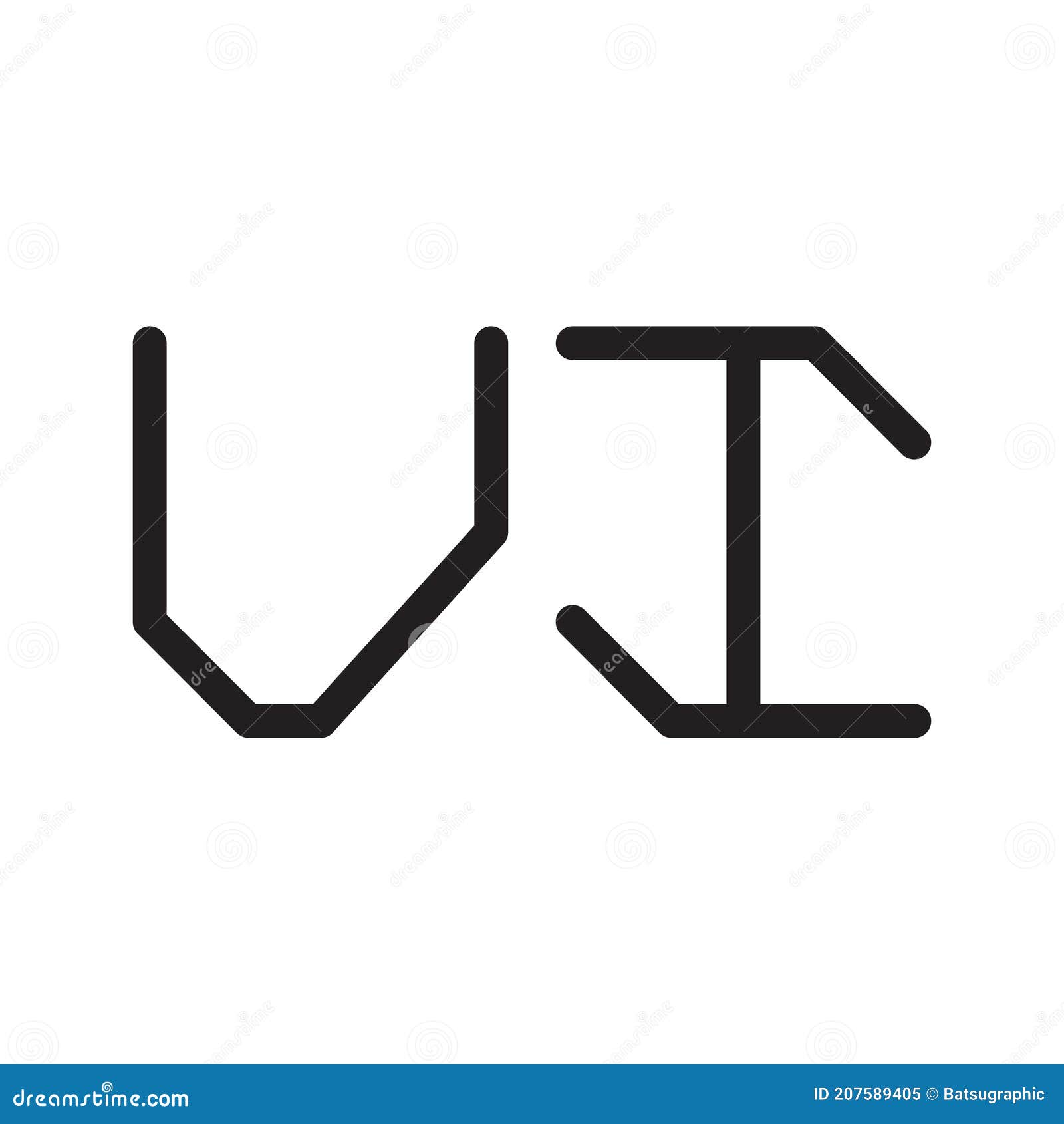 Vi Initial Letter Vector Logo Icon Stock Vector - Illustration of mark ...