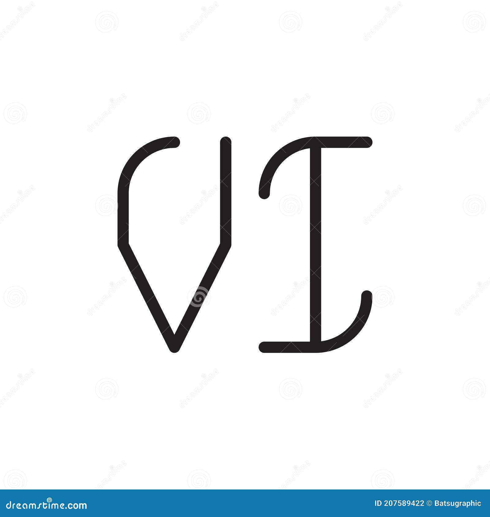 Vi Initial Letter Vector Logo Icon Stock Vector - Illustration of ...