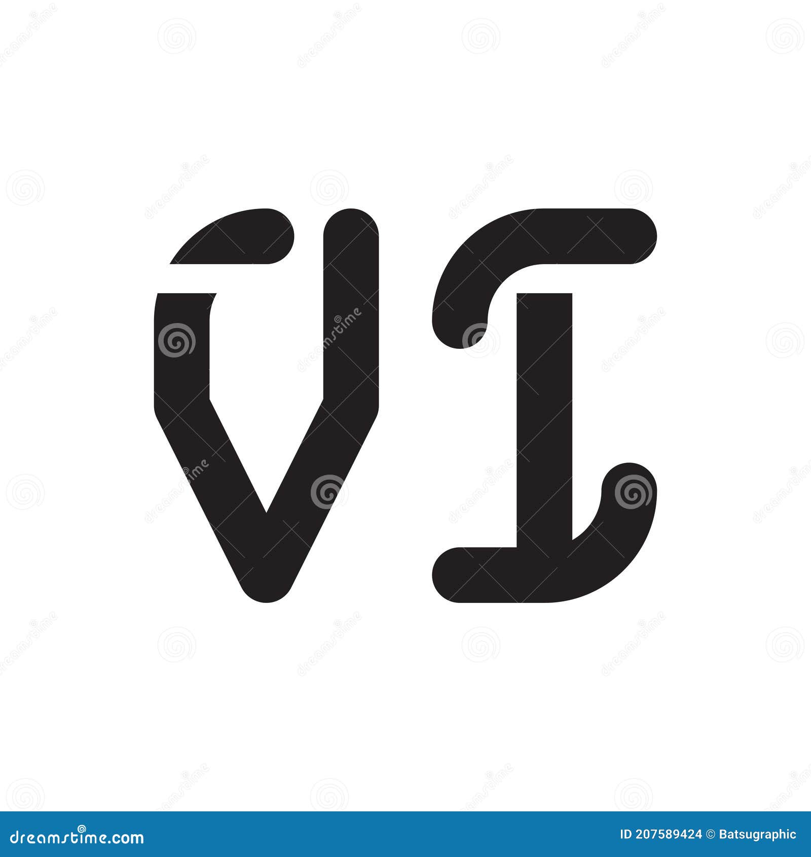 Vi Initial Letter Vector Logo Icon Stock Vector - Illustration of ...