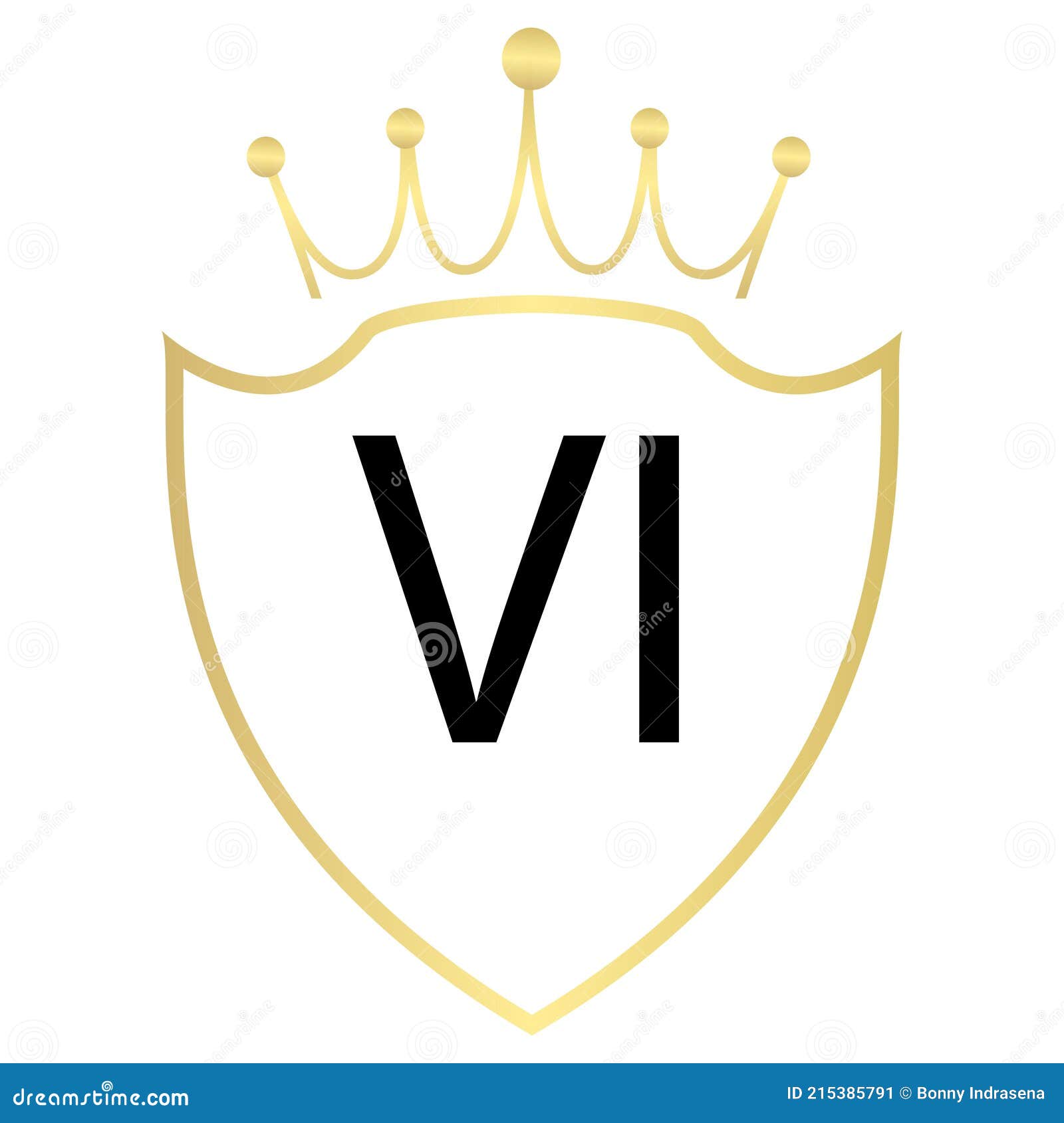 VI Letter Logo Design with Simple Style Stock Vector - Illustration of ...