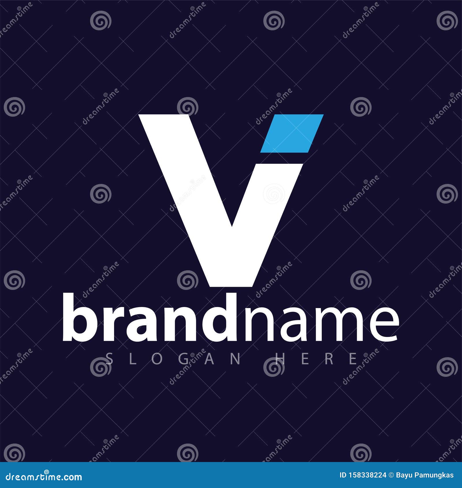 Vi-Letter-Logo-Vordruckvorlage Vektor Abbildung - Illustration von ...