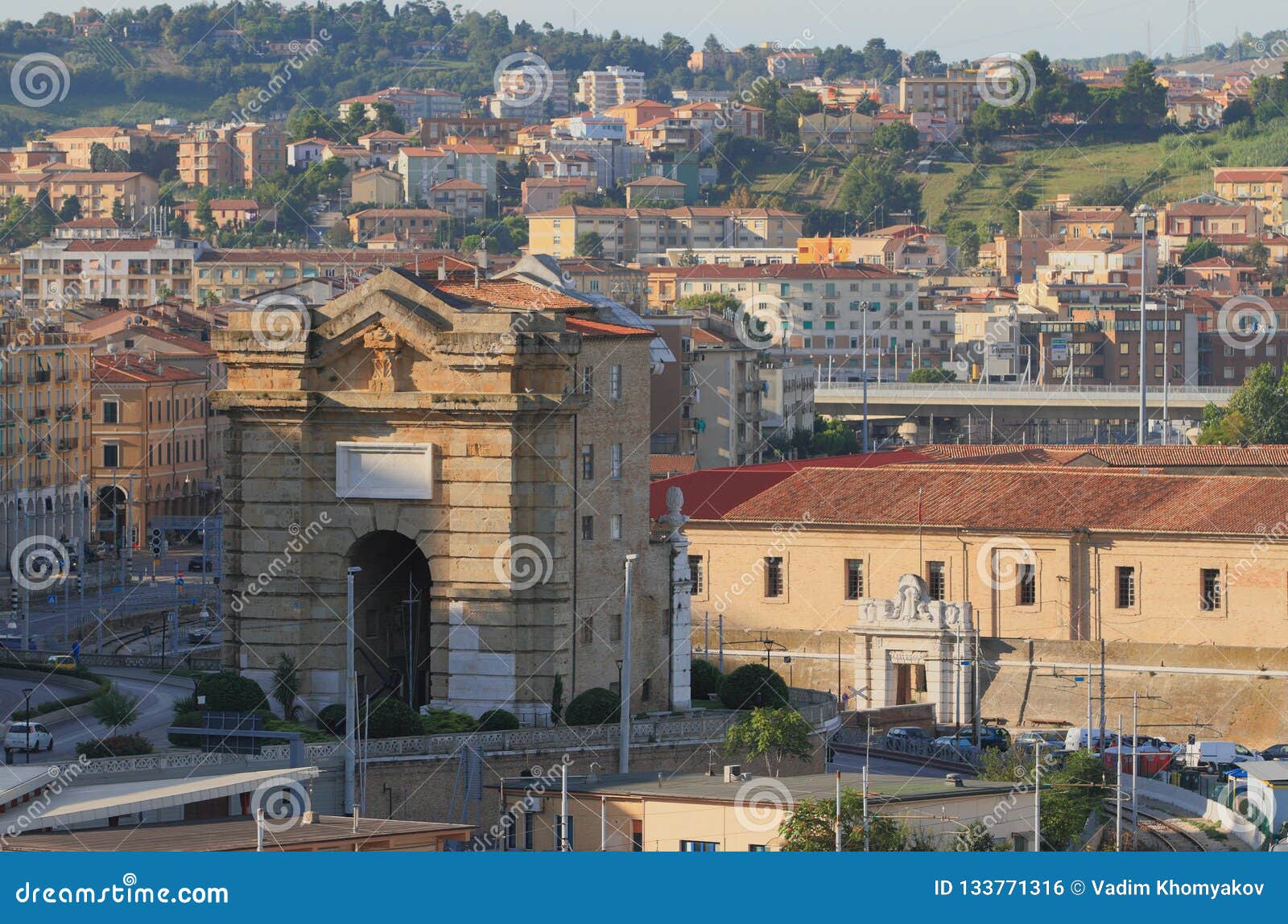 Pius`s Ancient Gate Porta Pia. Ancona, Italy Stock Photo - Image of ...