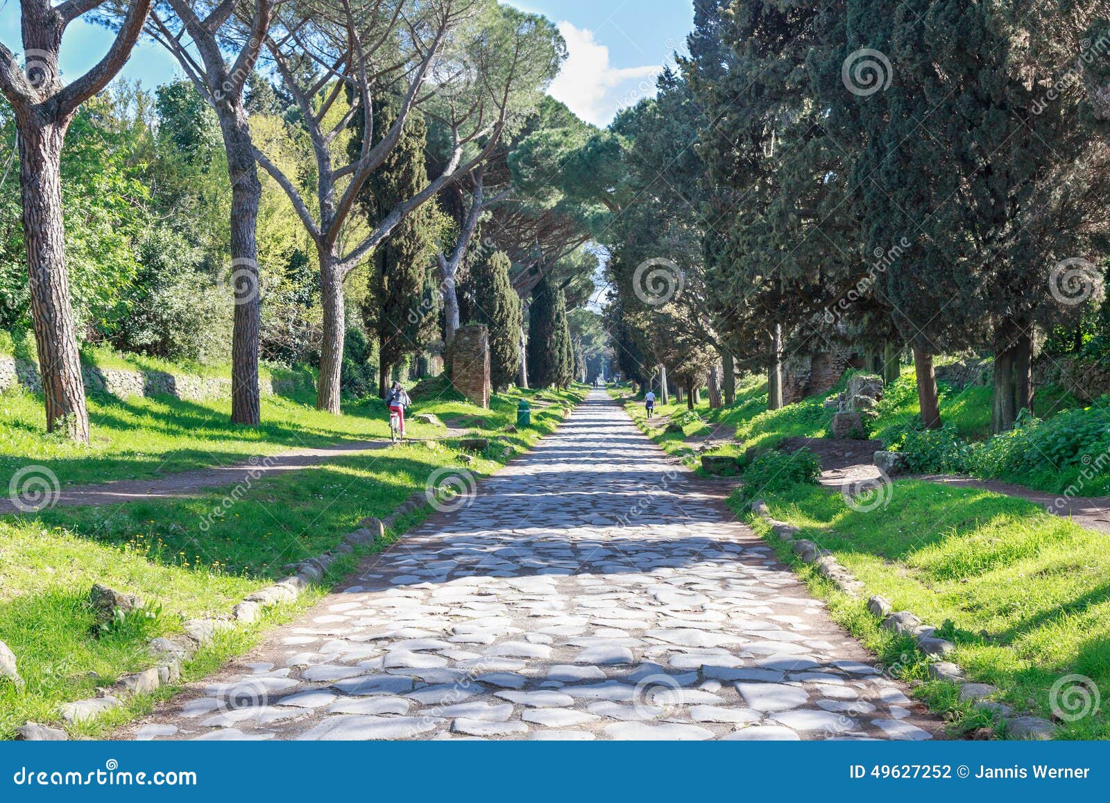 Via Appia Antica Rome stock photo. Image of antica, italian - 49627252