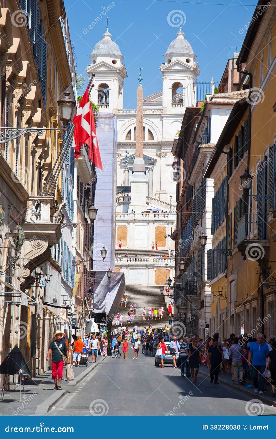 Via Condotti Op 6 Augustus, 2013 in Rome. Redactionele Afbeelding ...