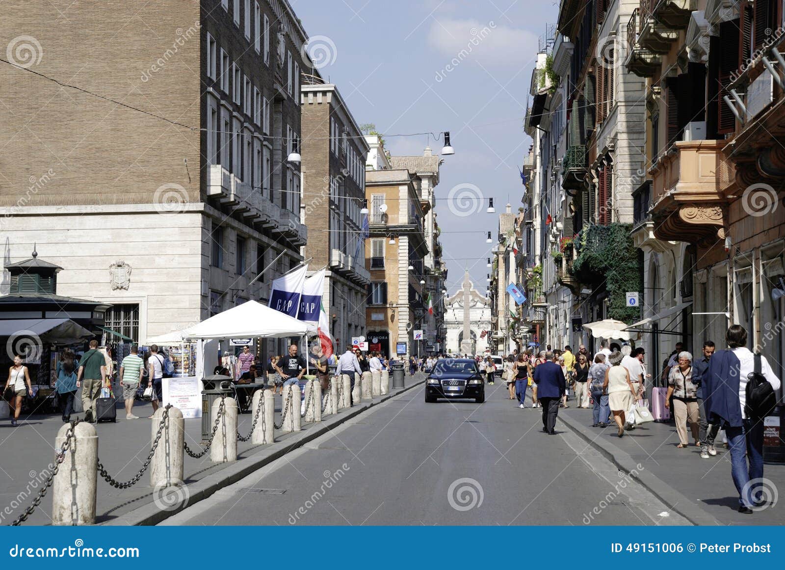 Via del Corso a Roma fotografia editoriale. Immagine di italiano - 49151006