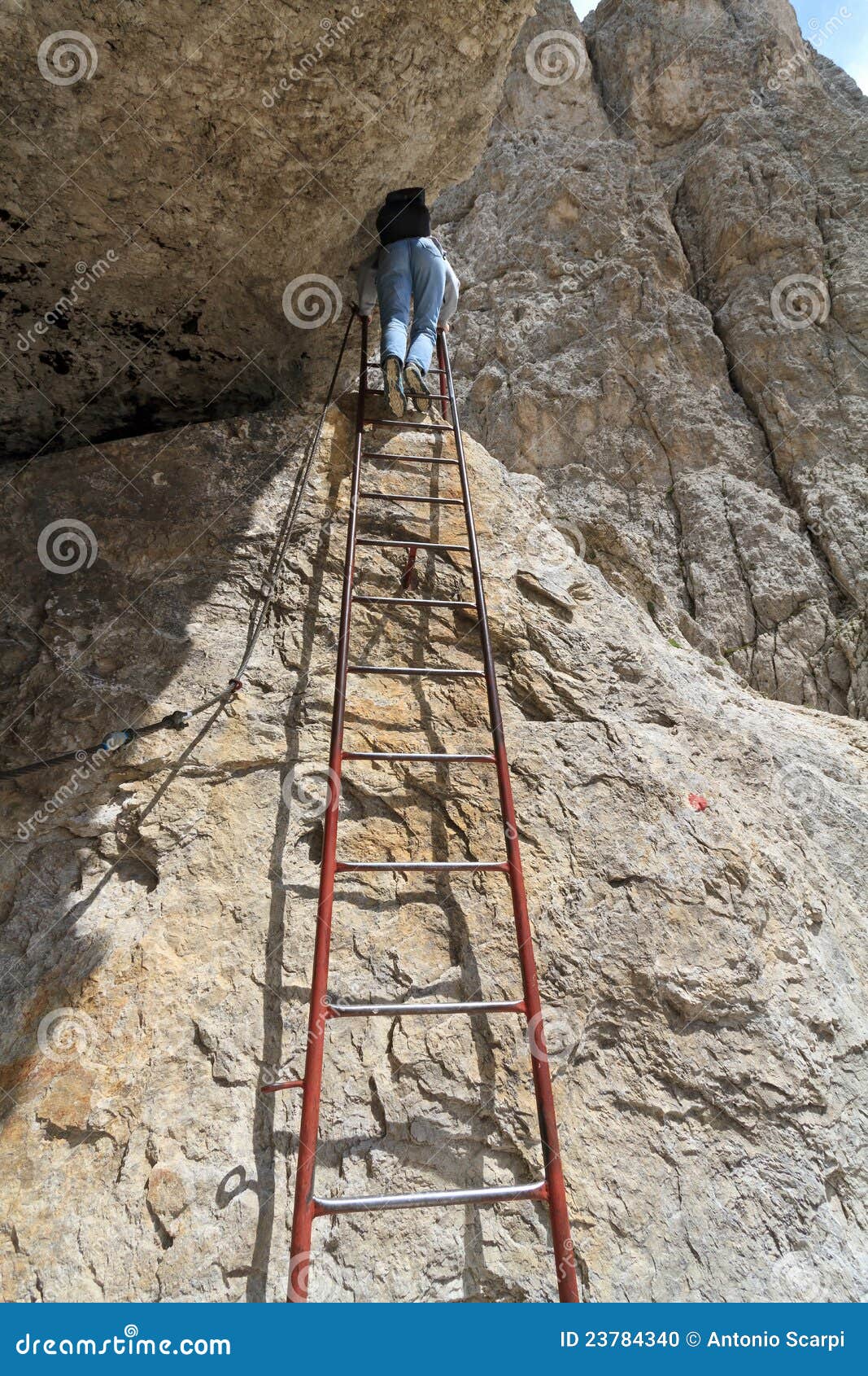 Via ferrata - iron ladder stock photo. Image of people - 23784340
