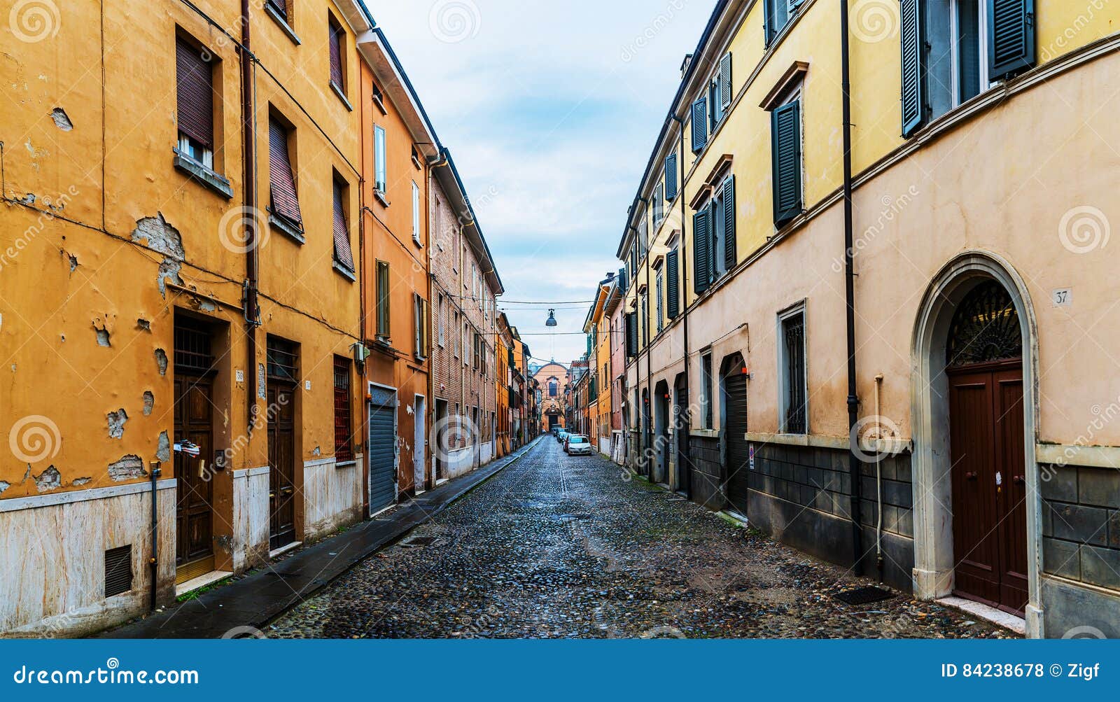 Via Francesco Del Cossa in Ferrara, Italy Editorial Stock Photo - Image ...
