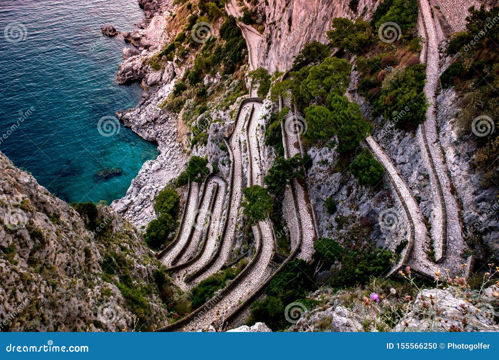 Via Krupp in Capri Island, Italy Editorial Image - Image of island ...