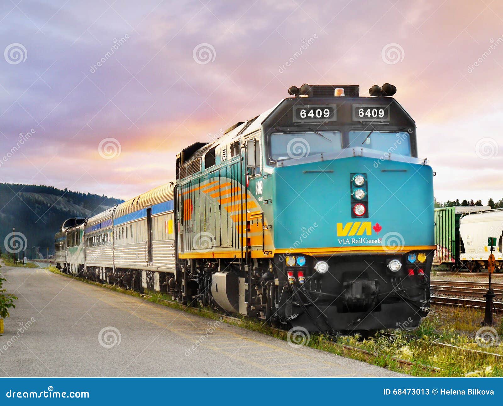 Via Rail Canada Train editorial stock photo. Image of calgary - 68473013