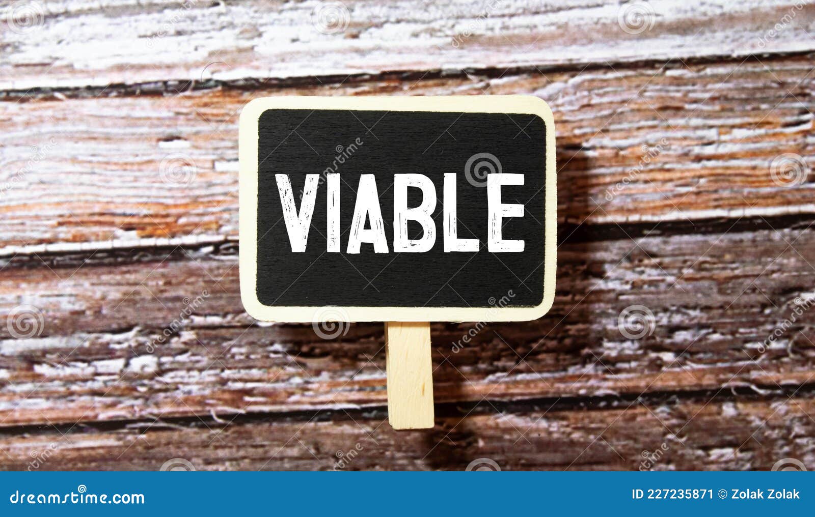 Viable Colorful Word on the Wooden Background Stock Image - Image of ...