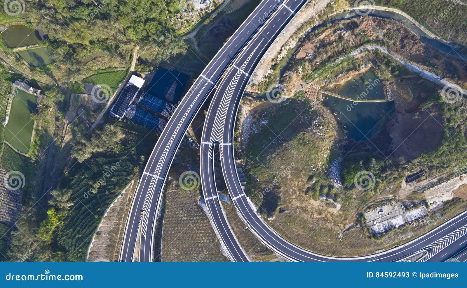 Viaduct of Aerial Photography Stock Image - Image of footpath ...
