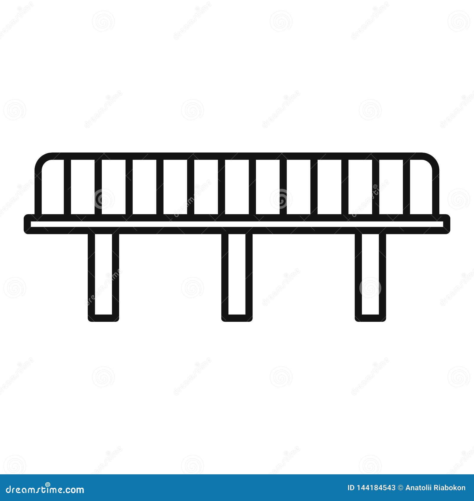 Viaduct Bridge Icon, Outline Style Stock Vector - Illustration of ...