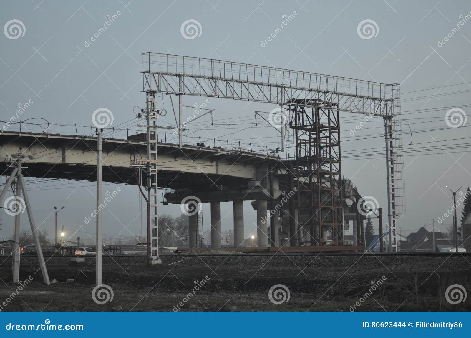 Viaduct construction stock photo. Image of hill, railroad - 80623444