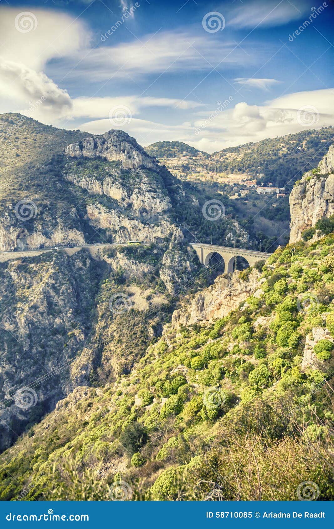 The Viaduct of Eze, the Bridge of the Devil Stock Image - Image of ...