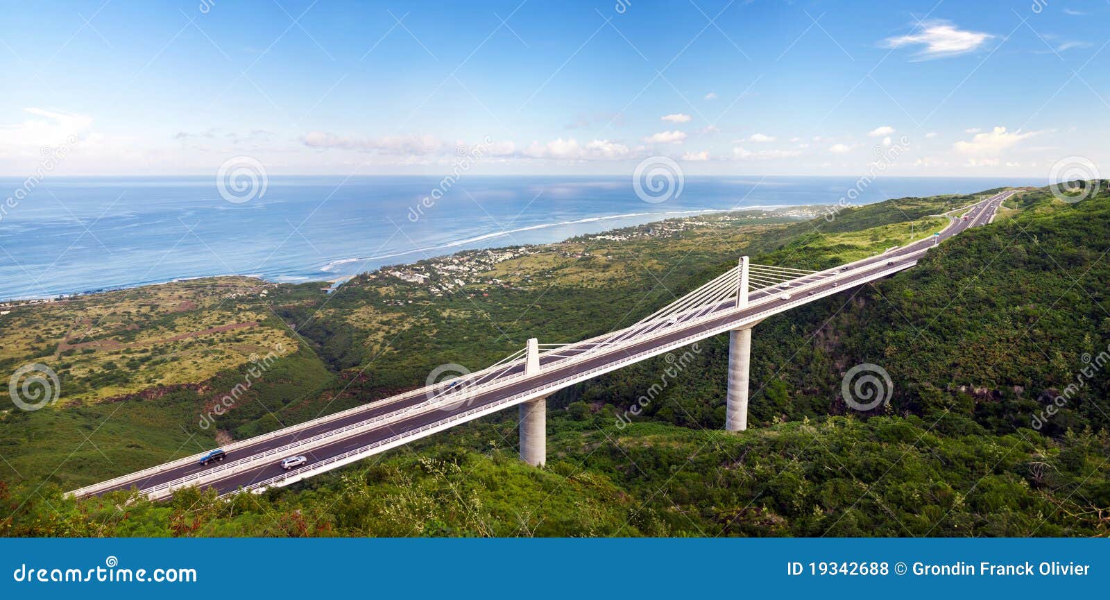 Viaduct Grande Ravine Overpass Stock Photo - Image of distance, journey ...