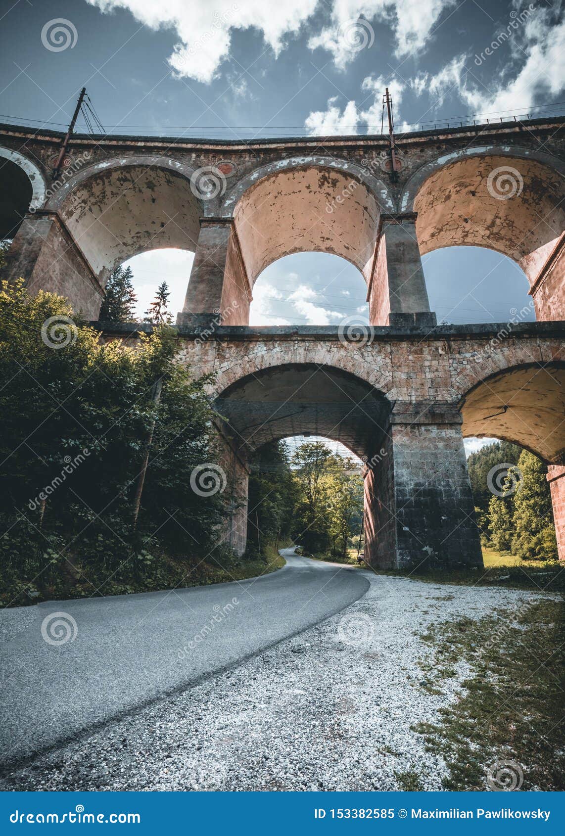 The Viaduct of the Old Semmering Railway (Semmeringbahn Stock Image ...