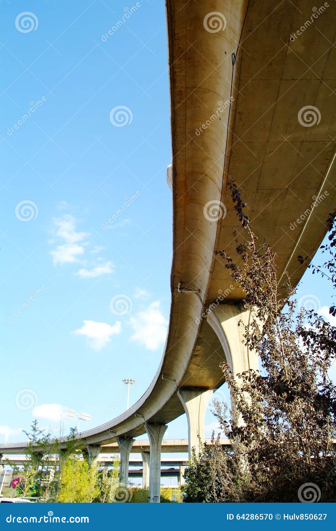 Viaduct overpass stock photo. Image of curve, road, pole - 64286570