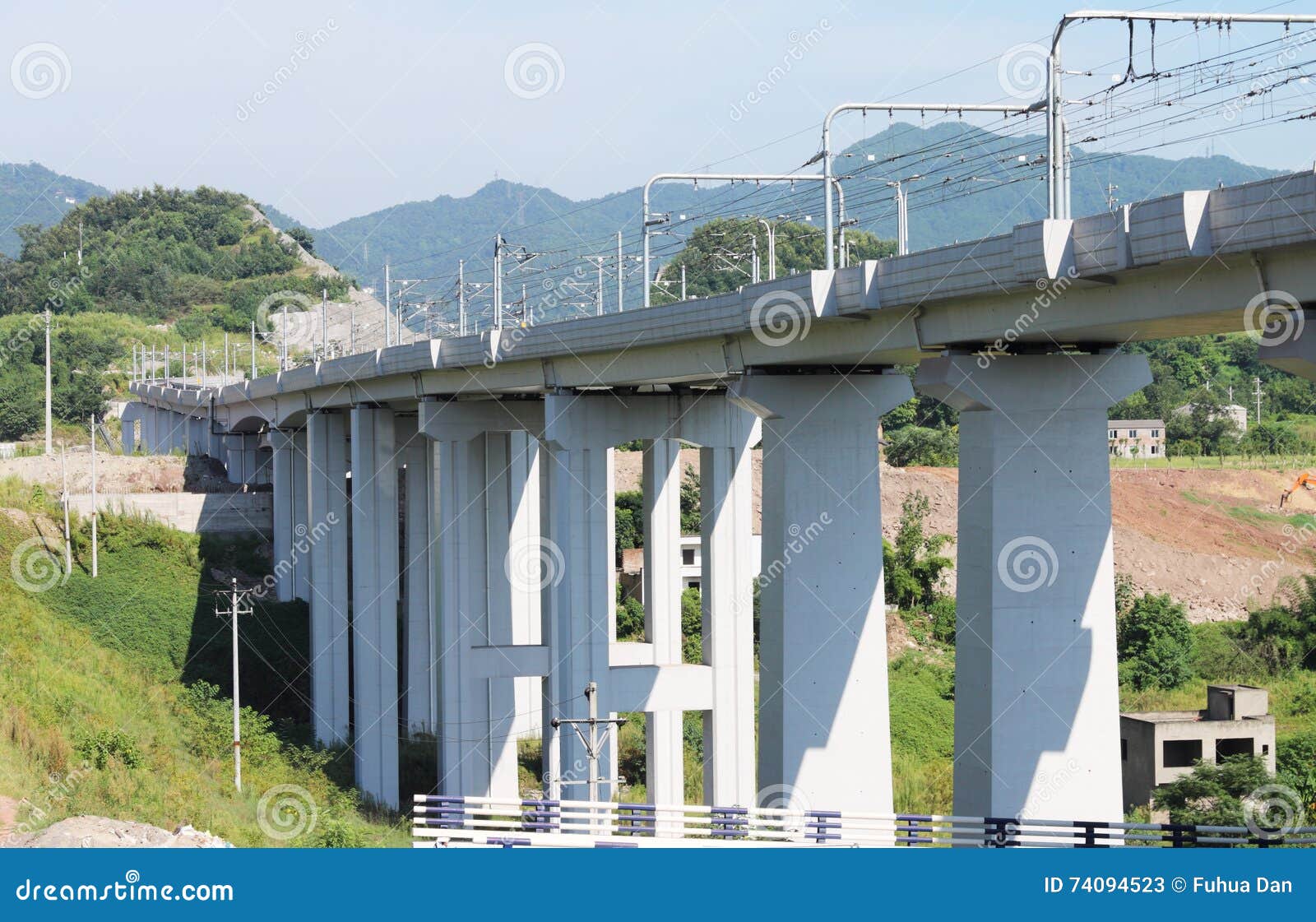 Viaduct stock image. Image of railing, viaduct, pier - 74094523