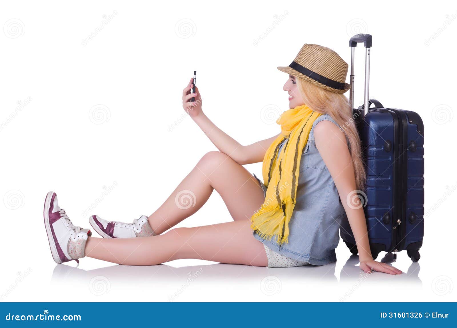 Viaggiatore della ragazza fotografia stock. Immagine di caucasico ...