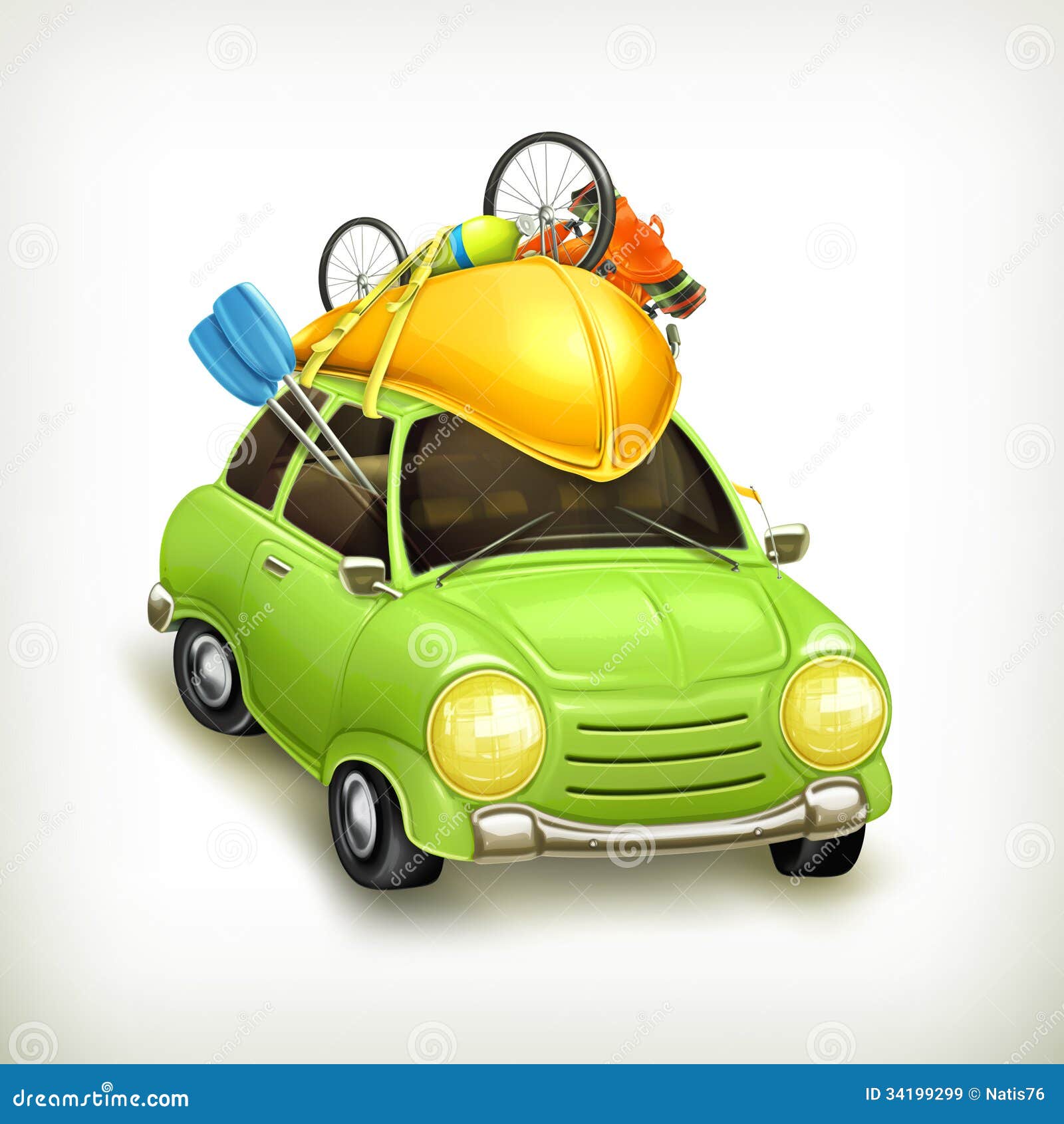 Viaggio Di Automobile, Icona Illustrazione Vettoriale - Illustrazione ...