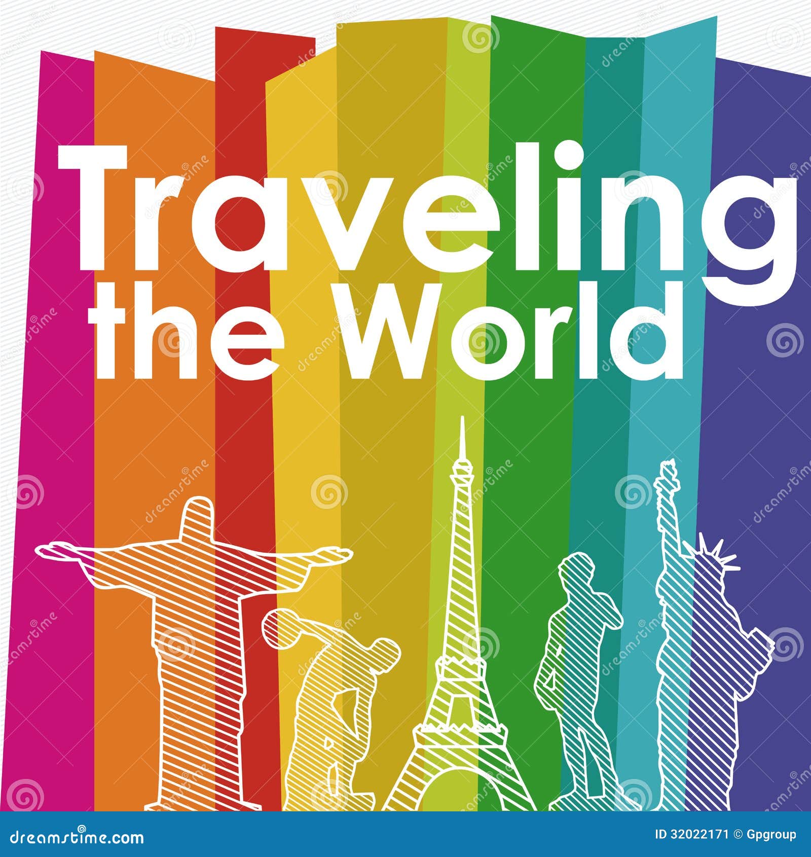 Viajando o mundo ilustração do vetor. Ilustração de michelangelo - 32022171