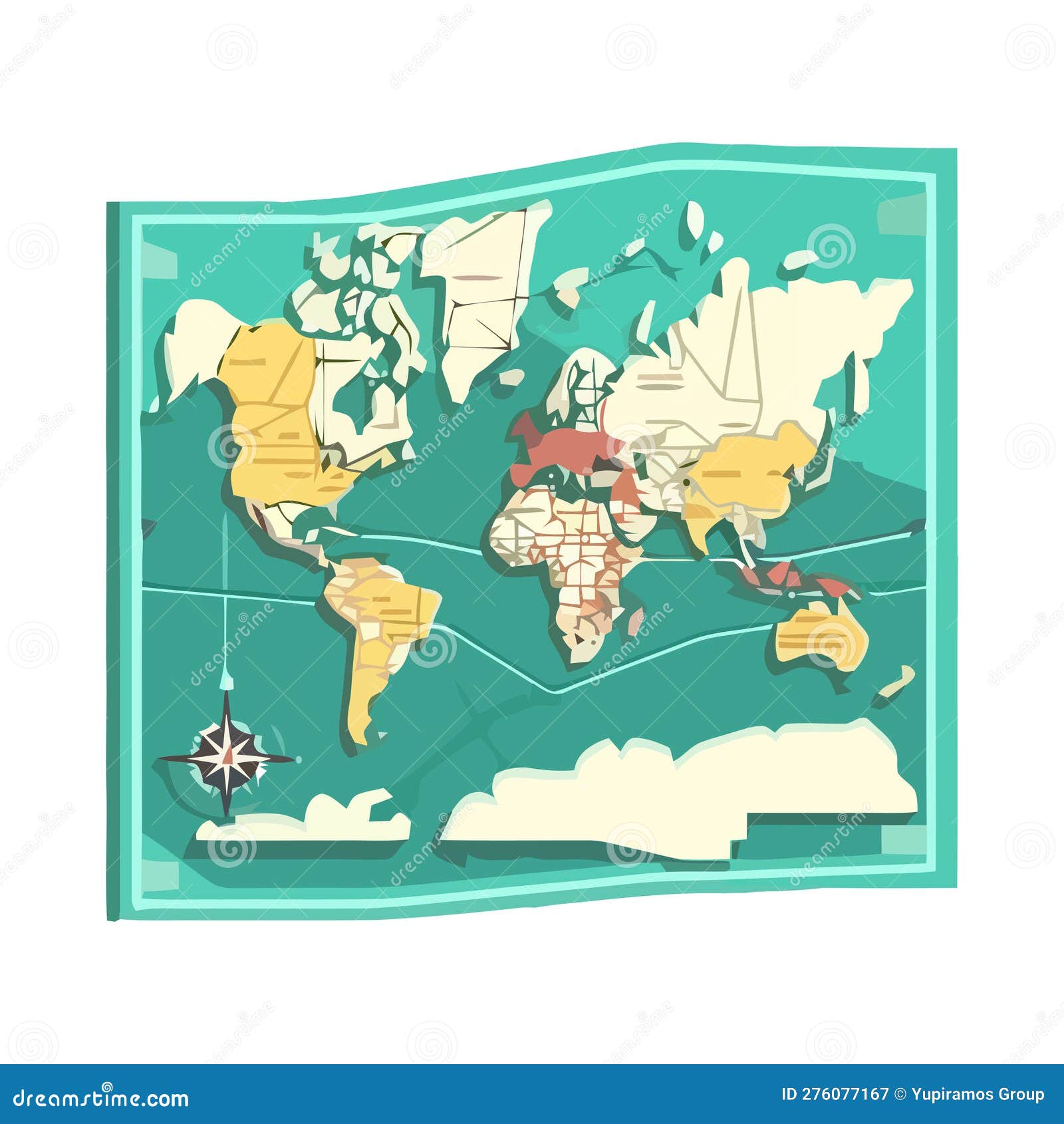 Viajar Por El Mundo Con Este Mapa Vectorial Ilustración del Vector ...