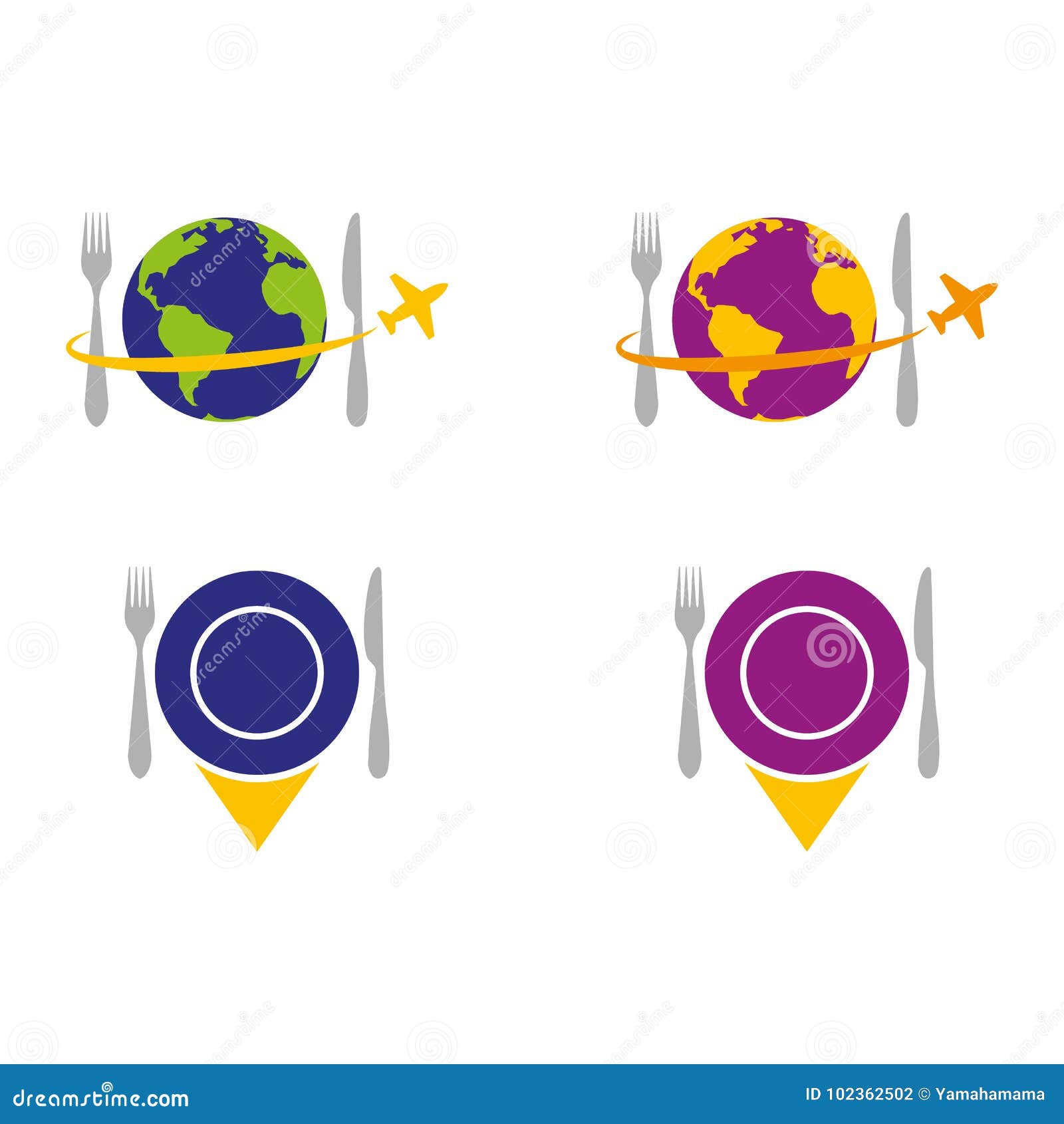 Viaje de la comida ilustración del vector. Ilustración de lugar - 102362502