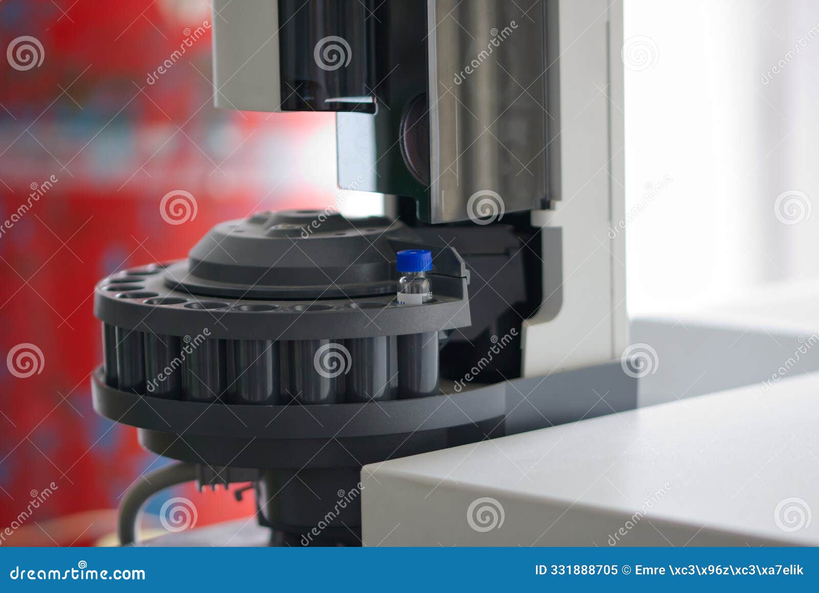 Vial on Autosampler of Gas Chromatography Instrument , Autosampler ...
