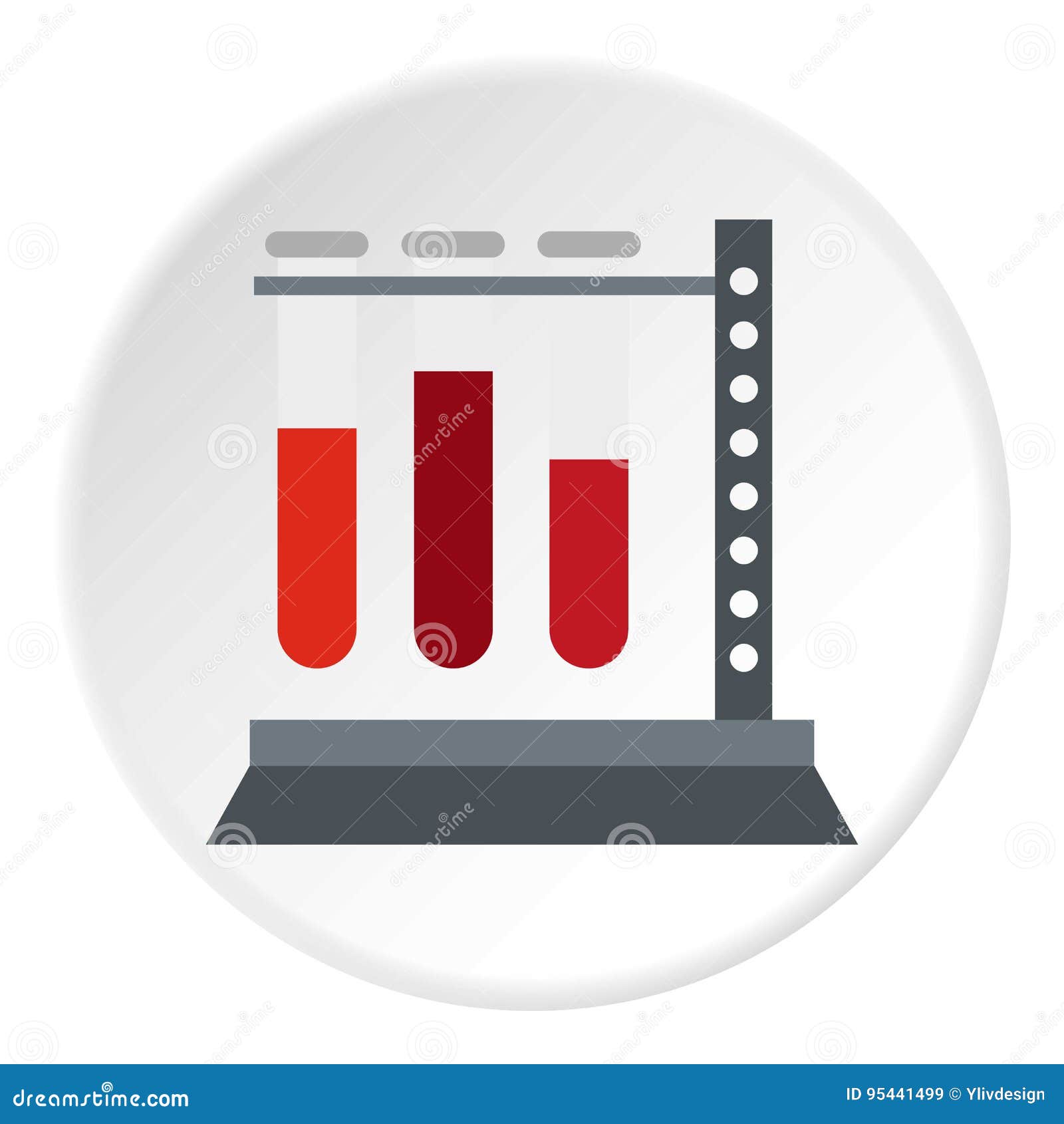 Vial for Blood Collection Icon Circle Stock Vector - Illustration of ...